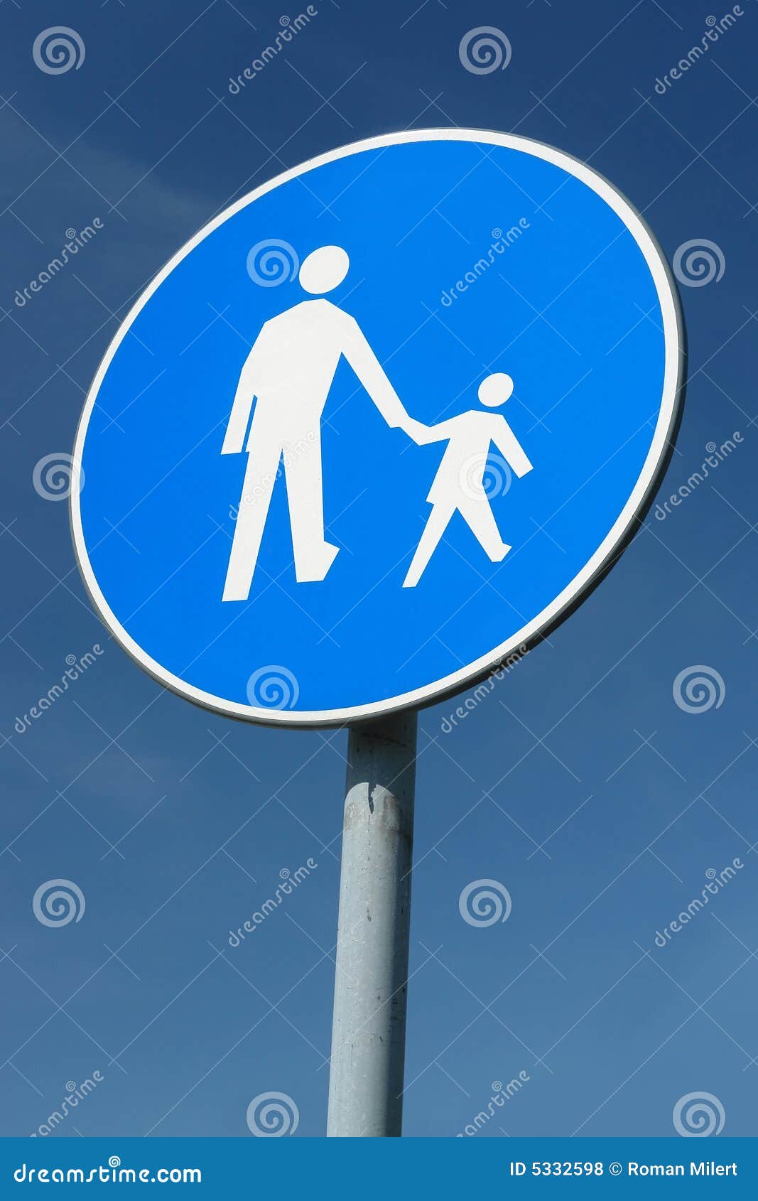De Voetganger Van Het Kind Roadsign Stock Foto - Image of kinderen ...