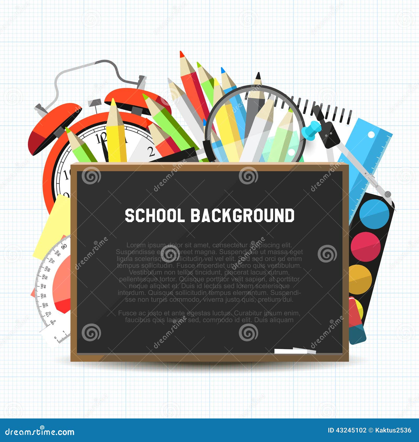 De Volta Ao Fundo Da Escola (EPS+JPG) Ilustração Stock - Ilustração de ...