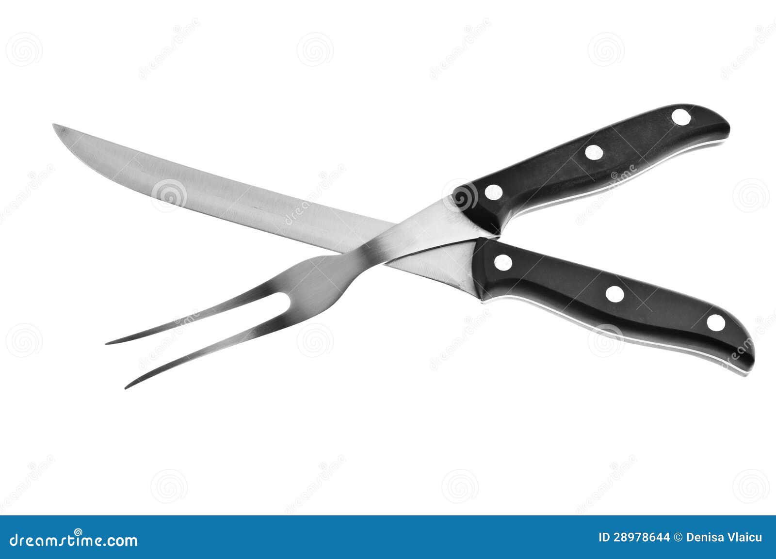 De Vork En Het Mes Van Het Lapje Vlees Stock Foto - Image of biefstuk ...