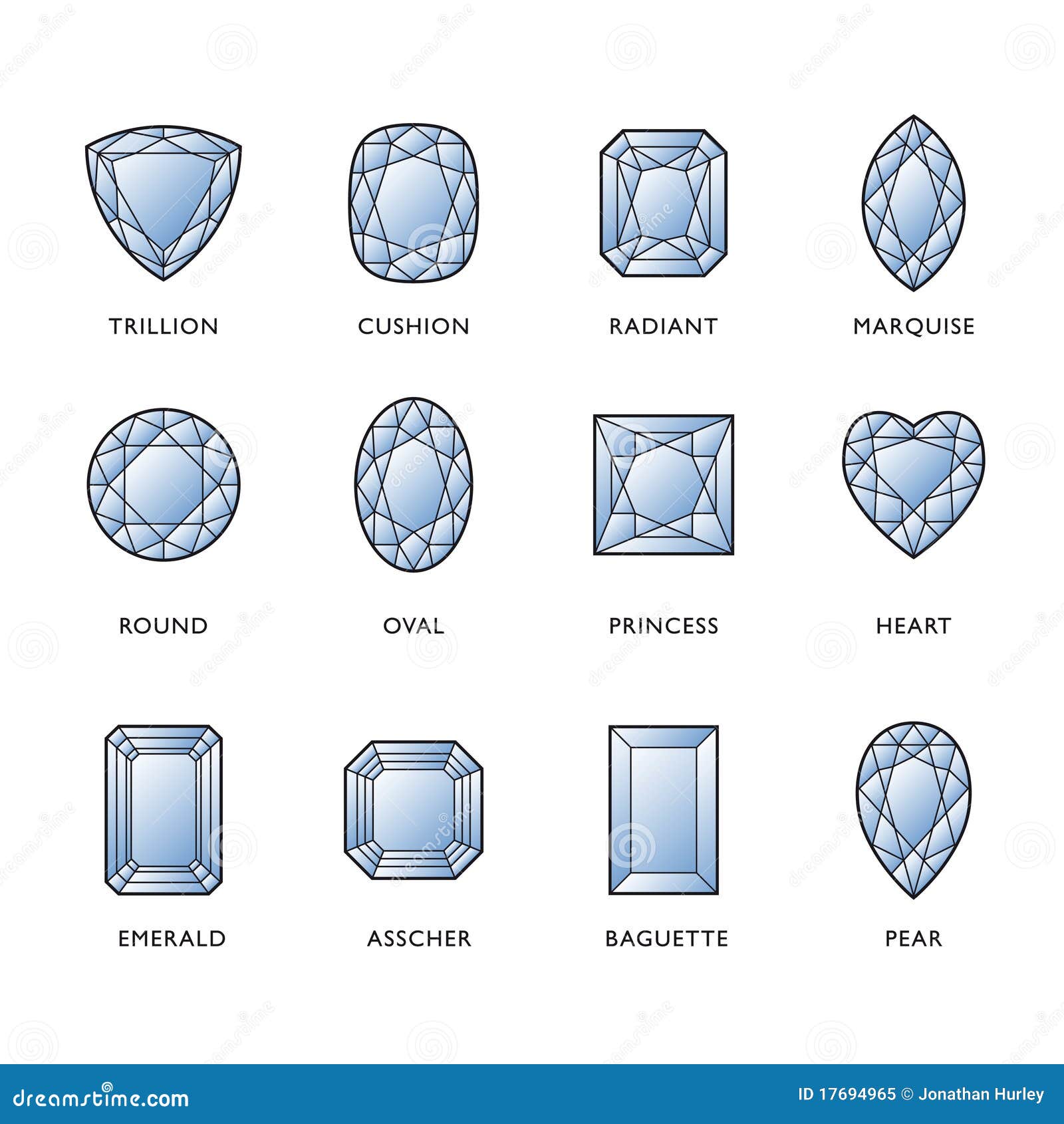 De Vormen van de diamant vector illustratie. Illustration of peer ...