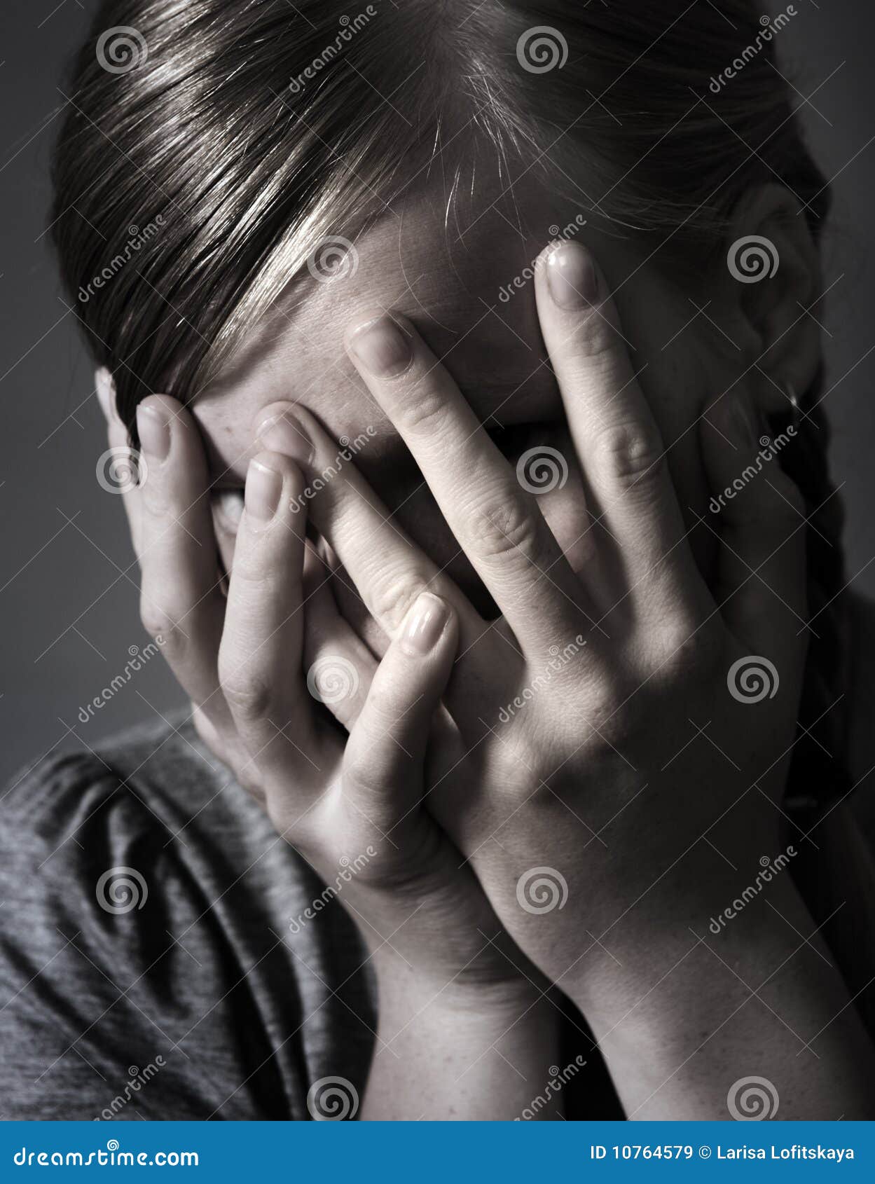 De vrees van kinderen stock afbeelding. Image of droefheid - 10764579