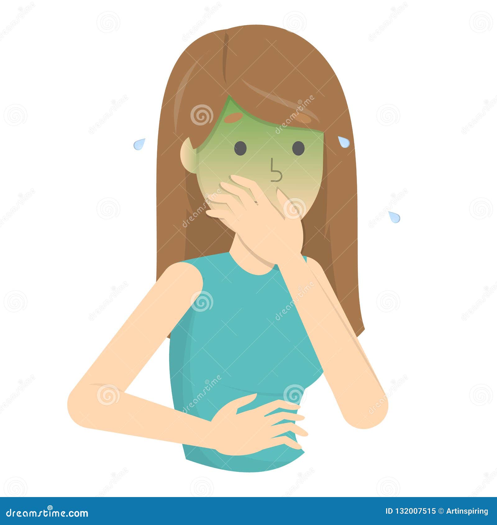 De Vrouw Lijdt Aan Misselijkheid Symptoom Van Ziekte Vector Illustratie ... De Vrouw Lijdt Aan Misselijkheid Symptoom Van Ziekte Vector Illustratie ...