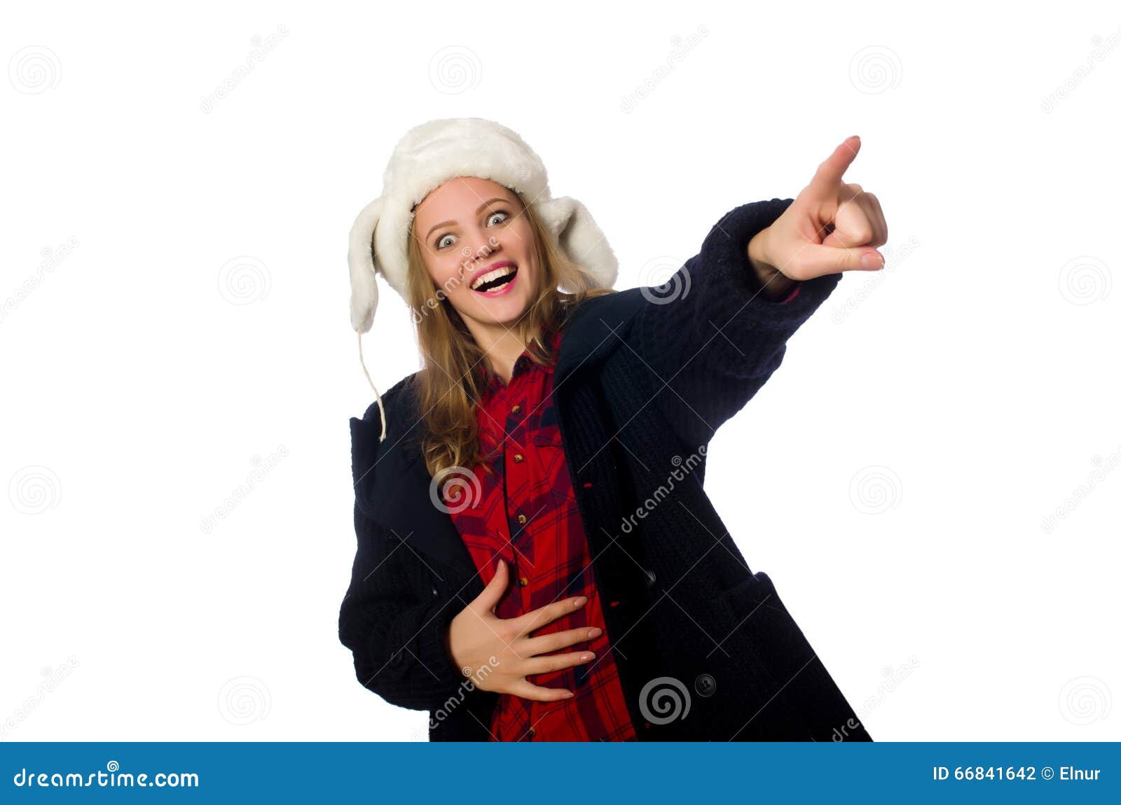 De Vrouw Met Hoed in Grappig Concept Stock Foto - Image of humeur ...