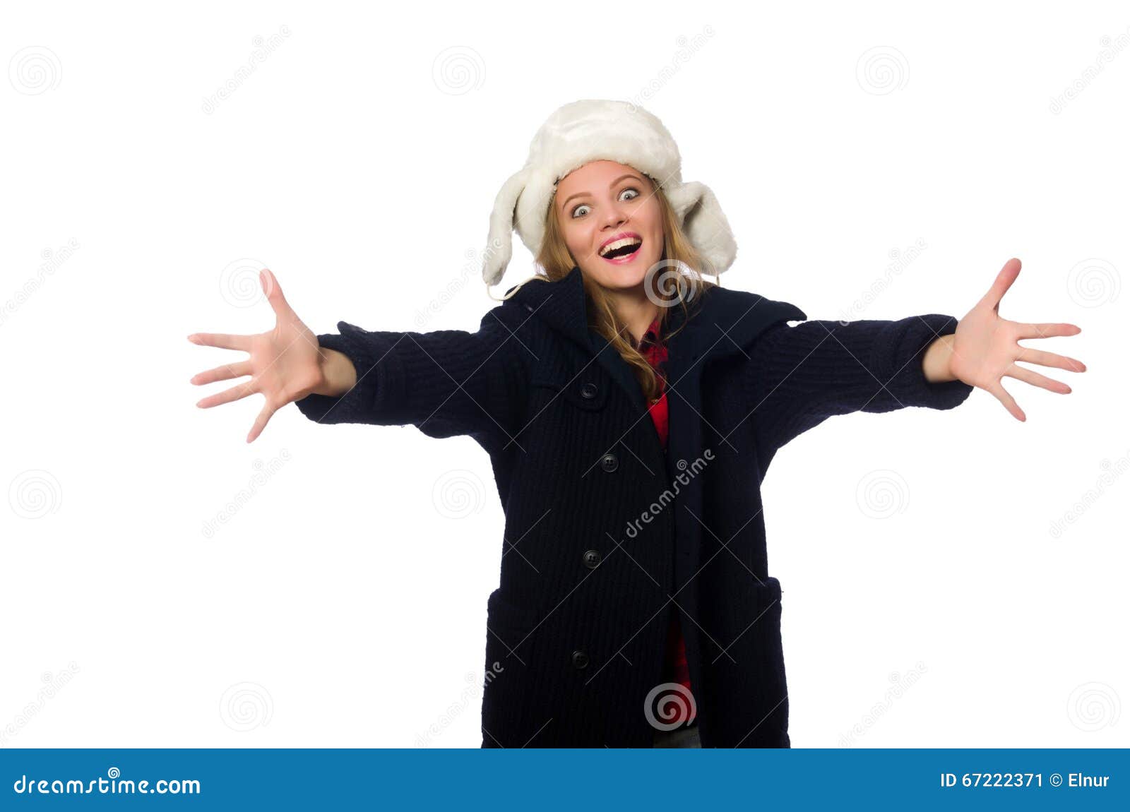 De Vrouw Met Hoed in Grappig Concept Stock Afbeelding - Image of ...