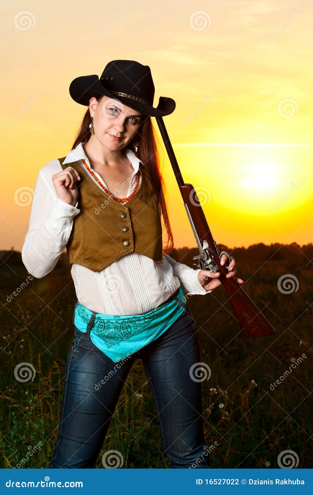 De vrouw van de cowboy. stock foto. Image of westen, mensen - 16527022