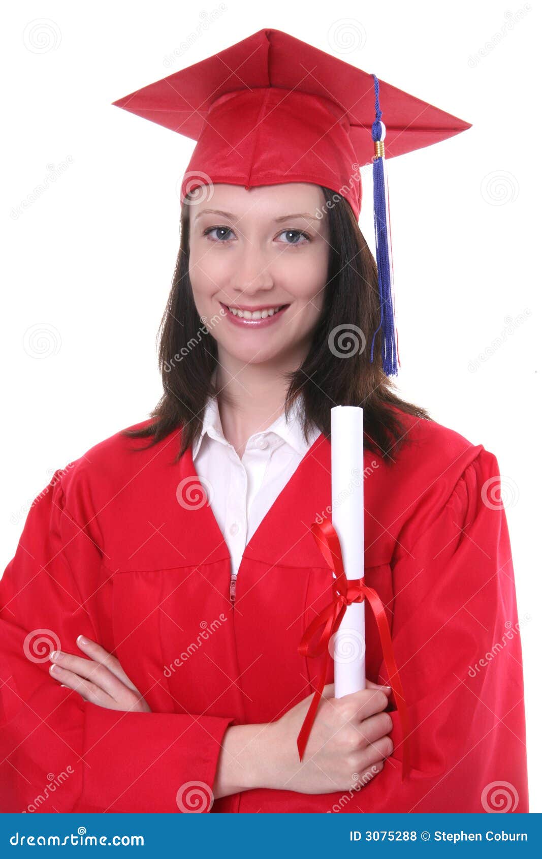 De Vrouw van de graduatie stock foto. Image of glimlachen - 3075288