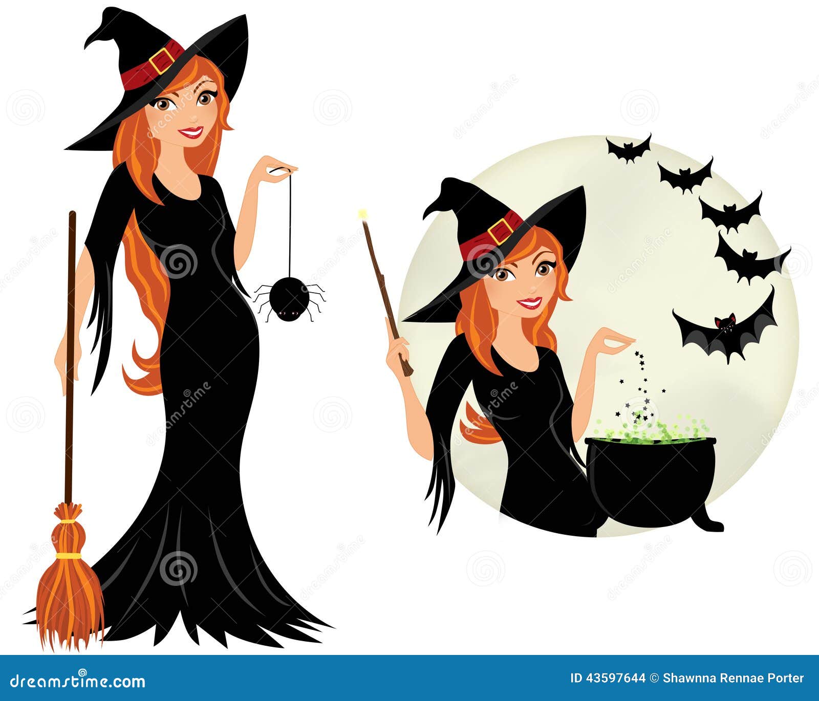 De Vrouw van de heks stock illustratie. Illustration of werktijd - 43597644