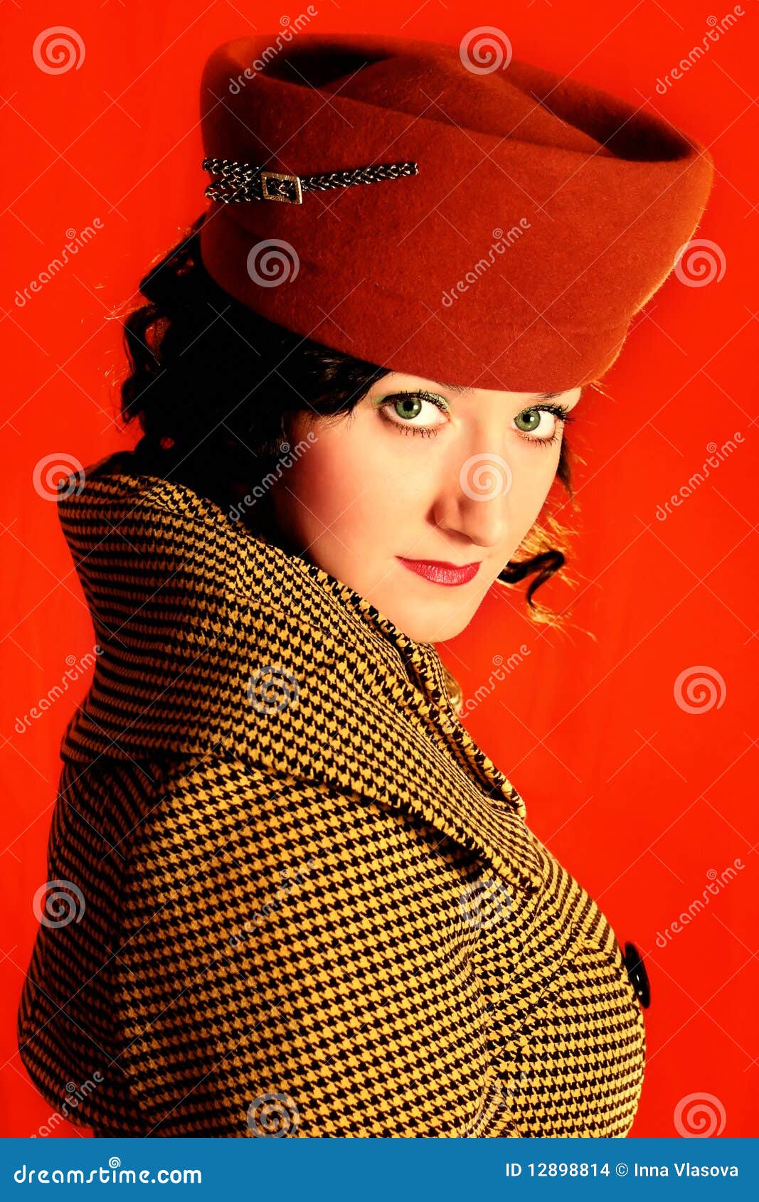 De Vrouw Van De Retro-stijl Stock Foto - Image of kaukasisch, wijfje ...