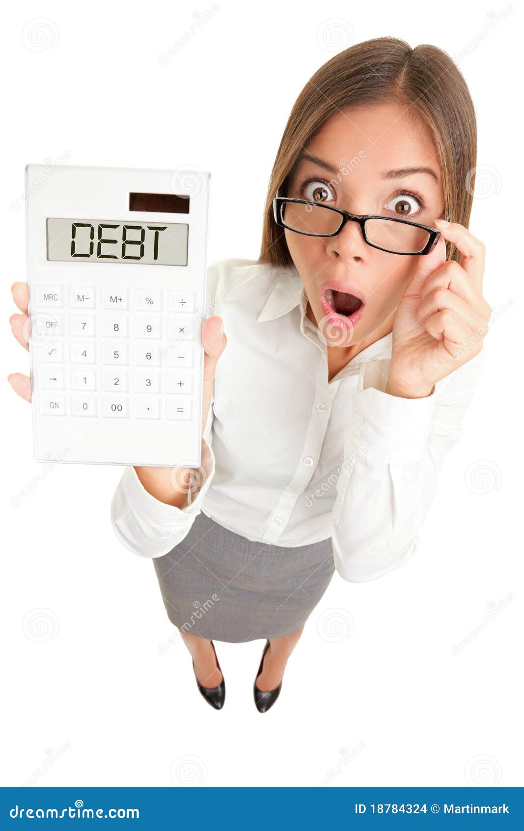 De Vrouw Van Het Geldproblemen Van De Schuld Stock Foto - Image of ...