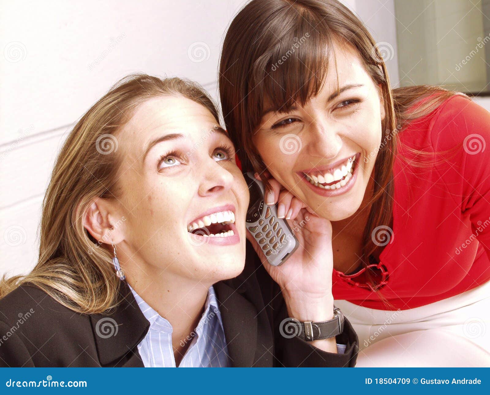 De vrouwen telefoneren. stock afbeelding. Image of persoon - 18504709