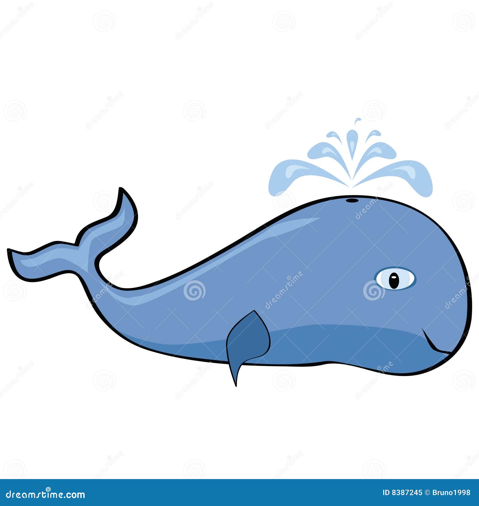 De Walvis Van Het Beeldverhaal Vector Illustratie - Illustration of ...