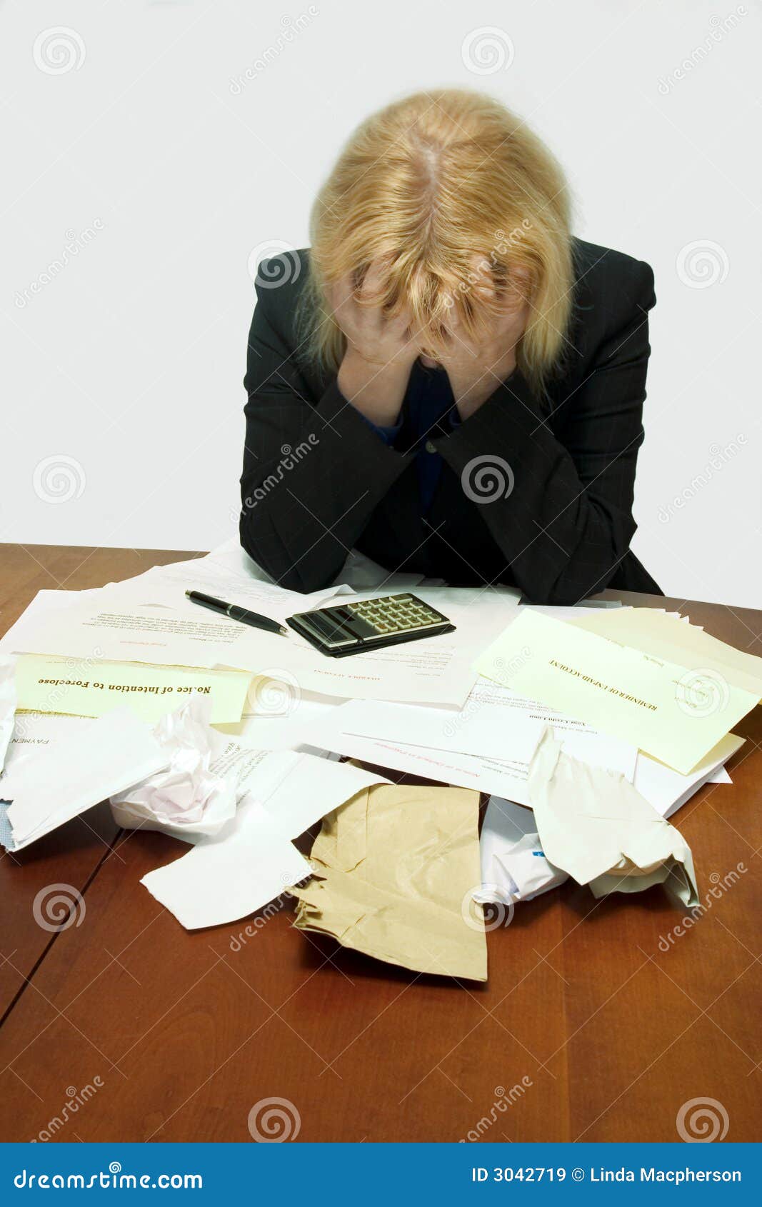 De Wanhoop van de schuld stock afbeelding. Image of berekeningen - 3042719