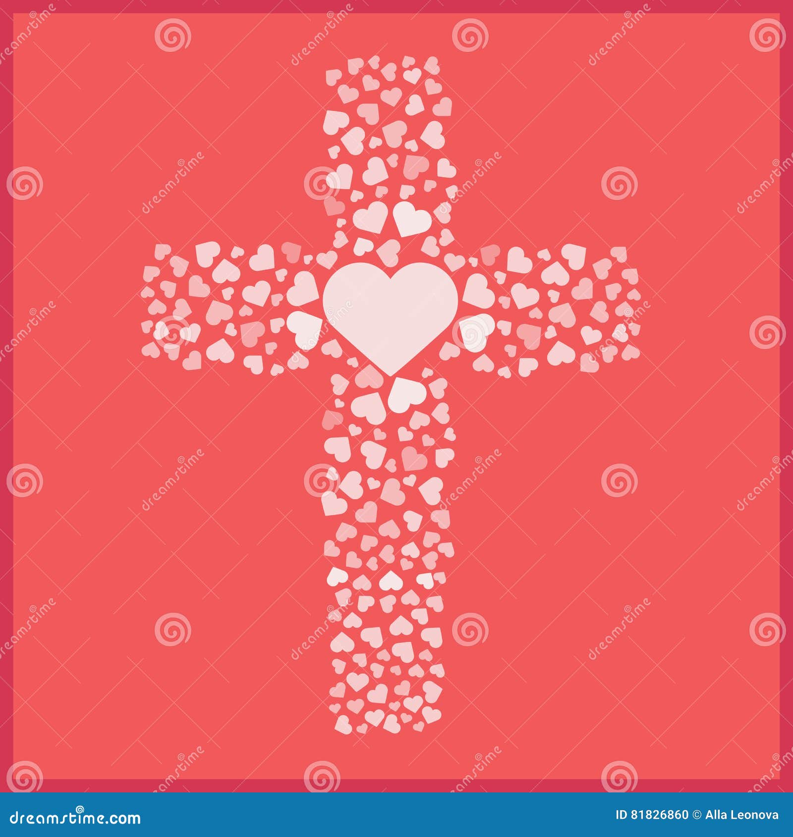 De Ware Liefde Van Jesus Kruis Hart Liefde Vector Illustratie Stock ...