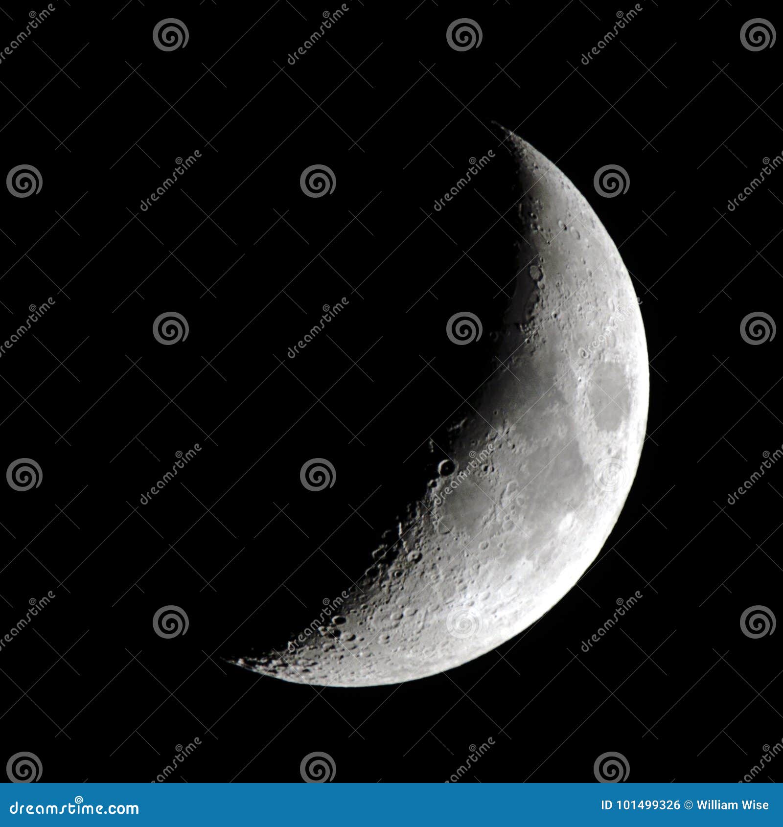 In De Was Zettend Crescent Moon Phase Stock Foto - Image of wassen ...