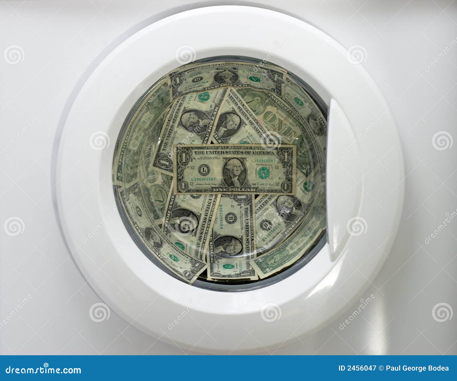 De Wasserij van het geld stock afbeelding. Image of misdadig - 2456047
