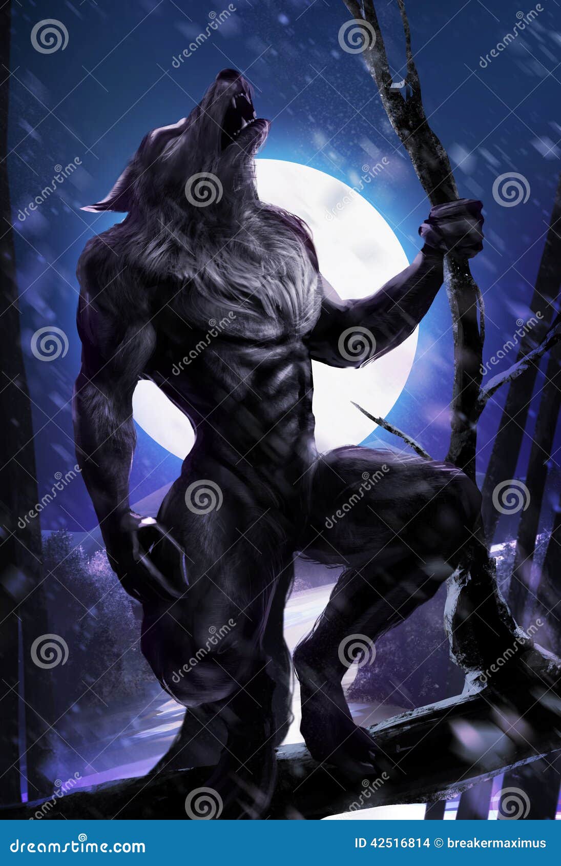 De weerwolf stelt stock illustratie. Illustration of karakter - 42516814