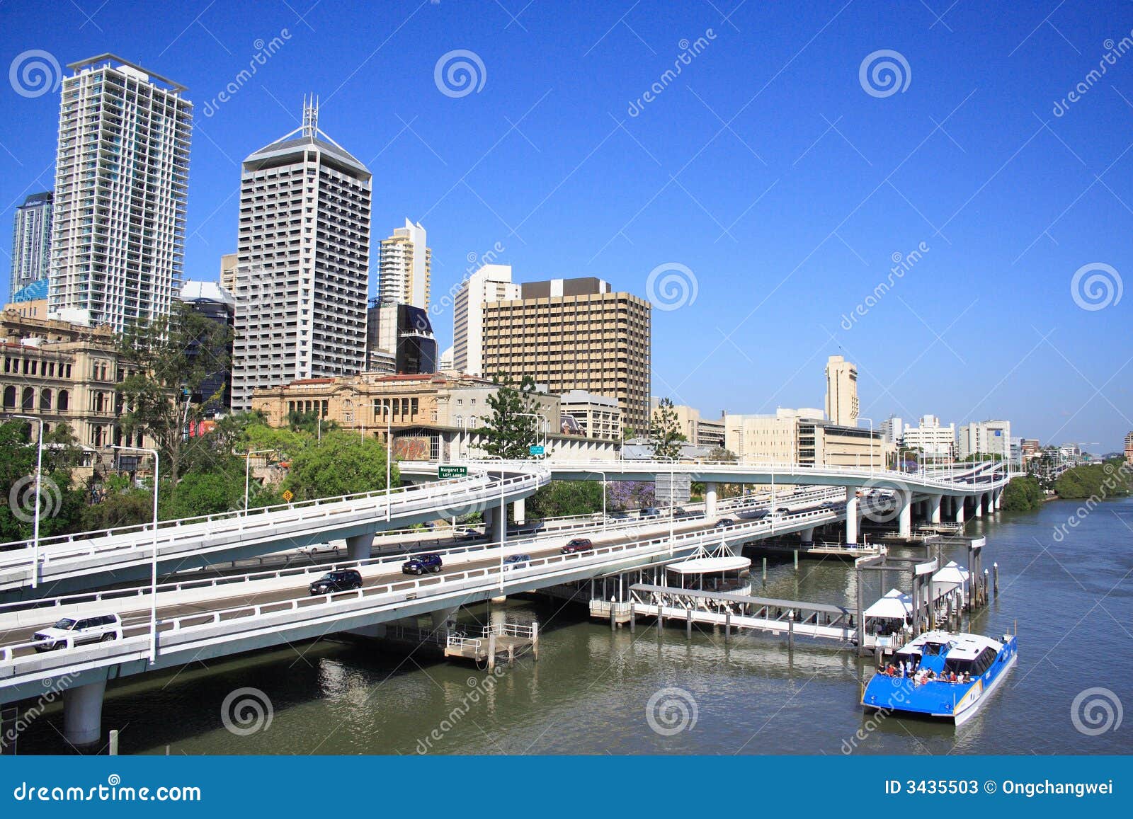De Weg Van De Stad Van Brisbane Stock Afbeelding - Image of centraal ...