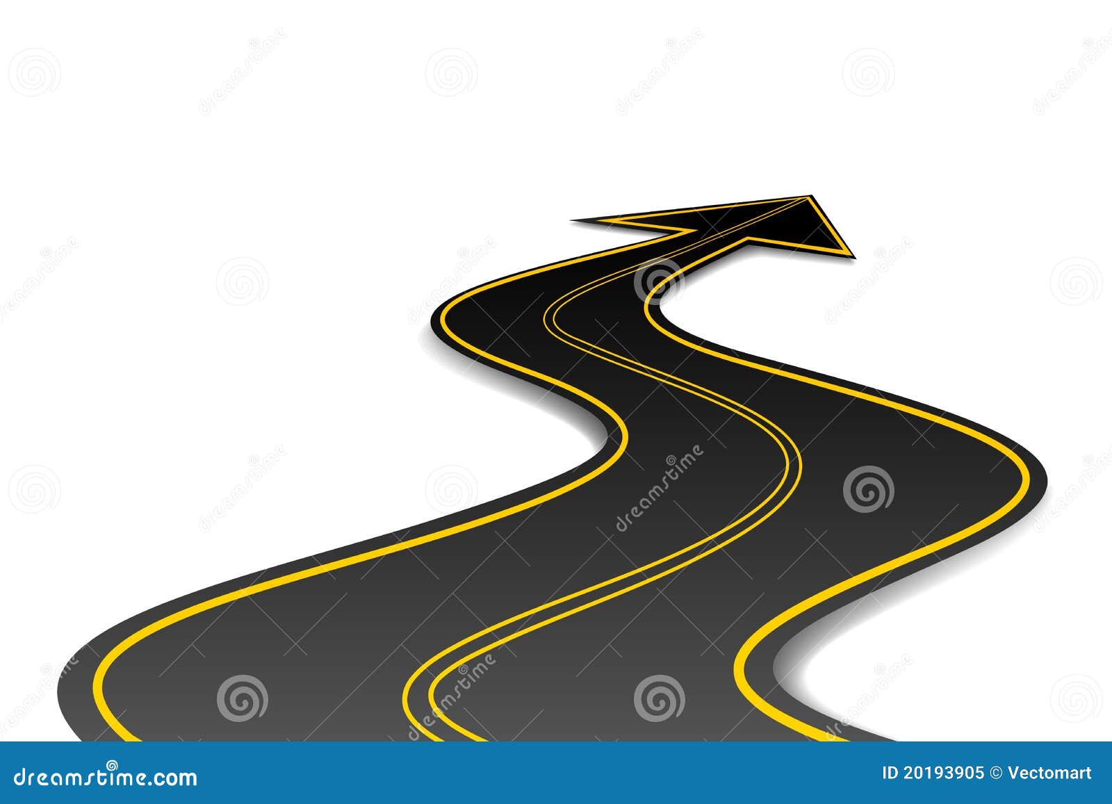 De Weg Van De Vorm Van De Pijl Stock Illustratie - Illustration of ...