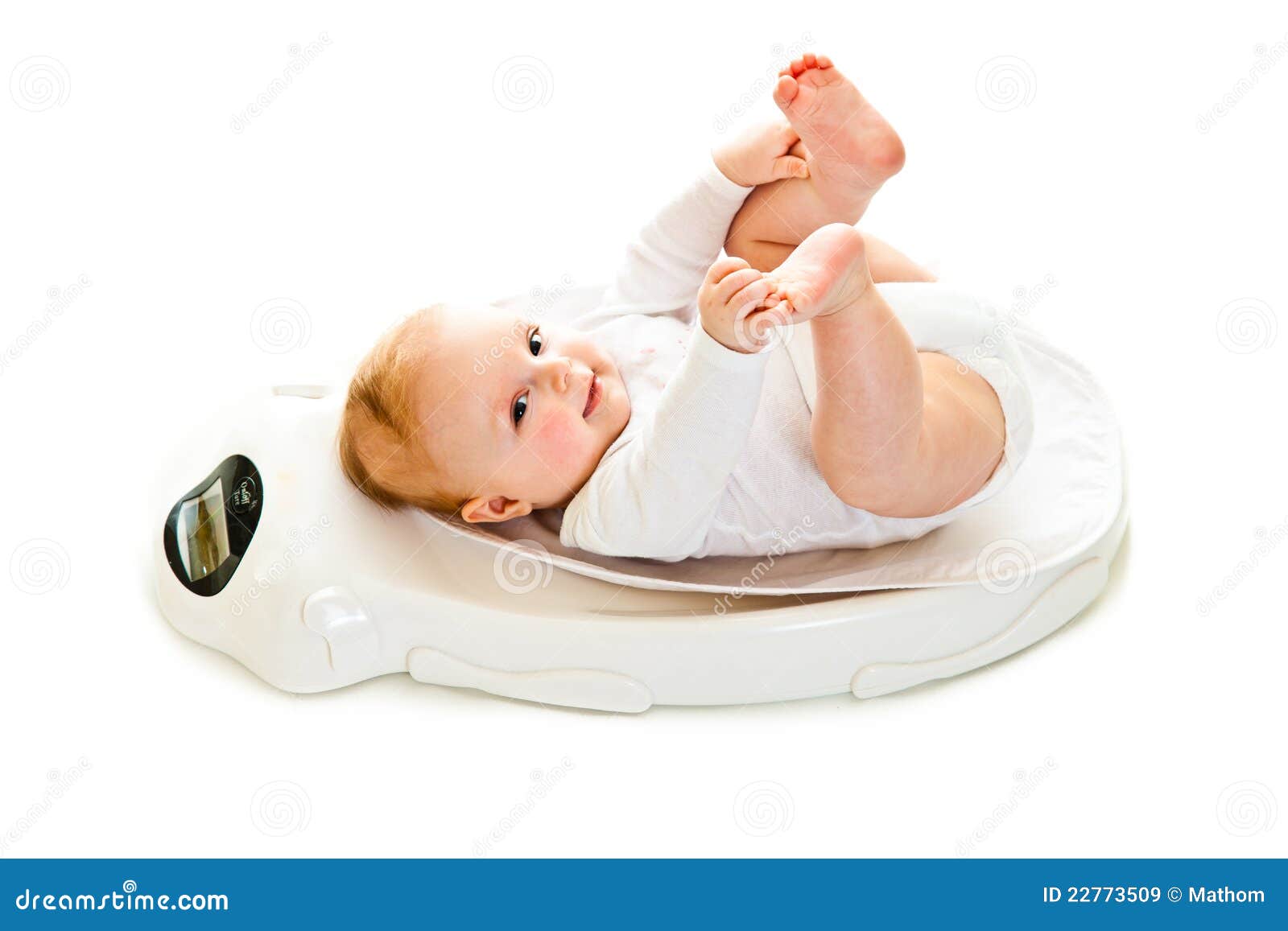 De weging van zuigeling stock afbeelding. Image of liefde - 22773509