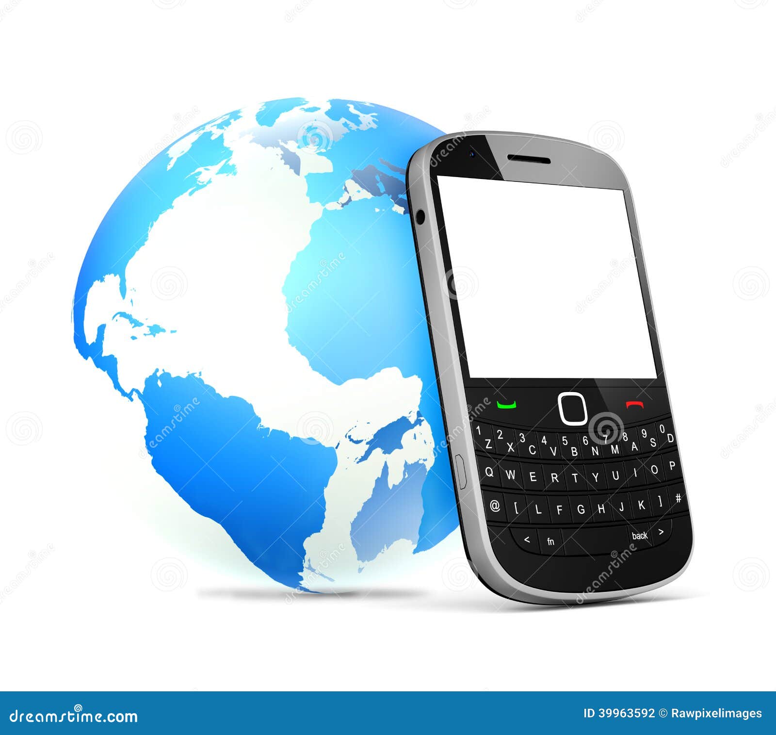 De Wereld Communicatie Mobiele Telefoon Stock Foto - Image of ...