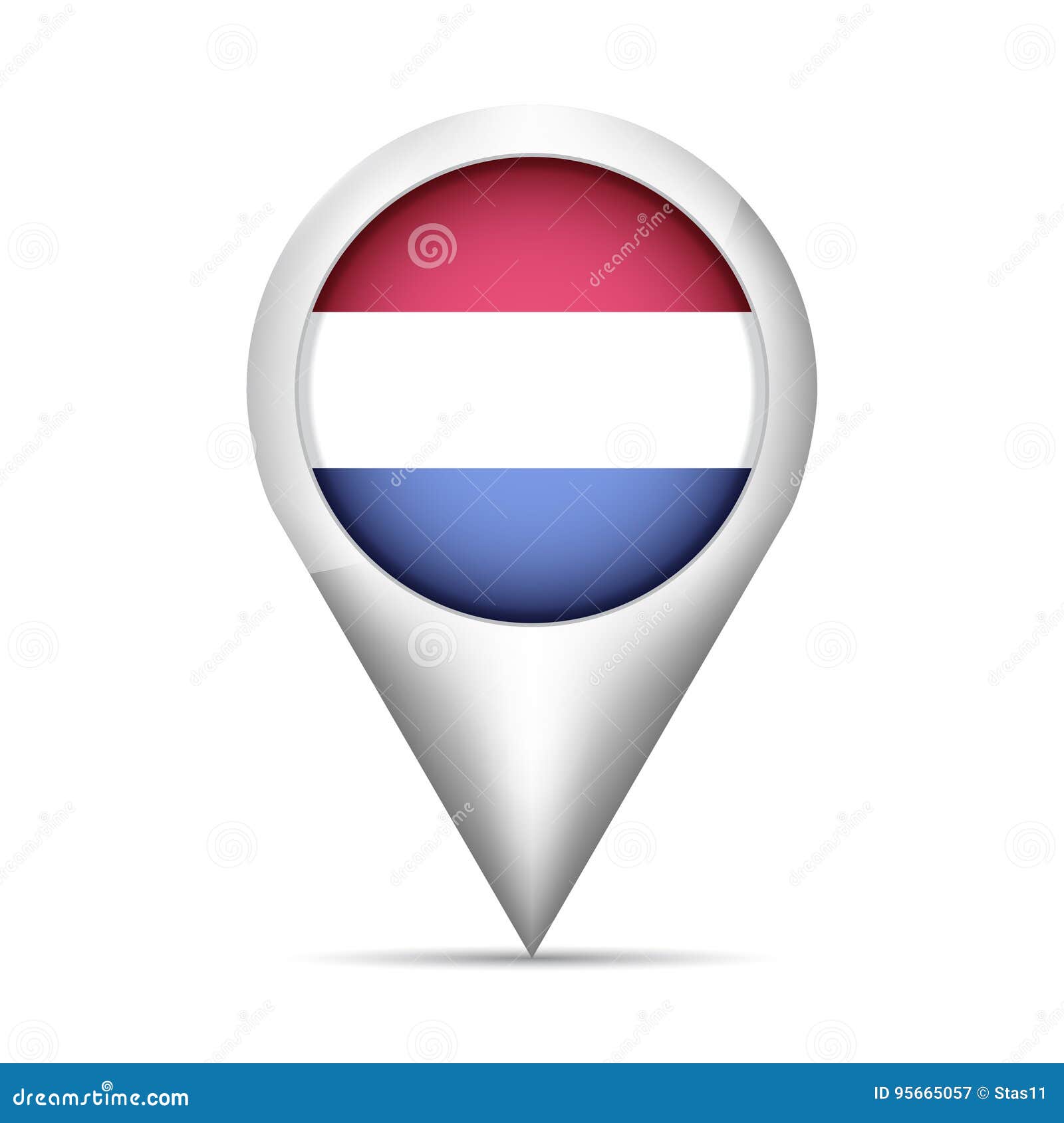 De Wijzer Van De De Vlagkaart Van Nederland Met Schaduw Vector ... De Wijzer Van De De Vlagkaart Van Nederland Met Schaduw Vector ...