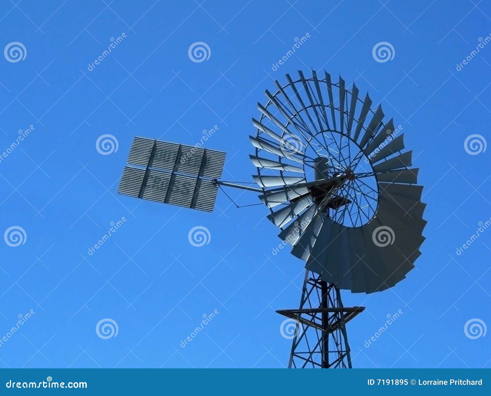 De Windmolen Van De Pomp Van Het Water Stock Afbeelding - Image of ...