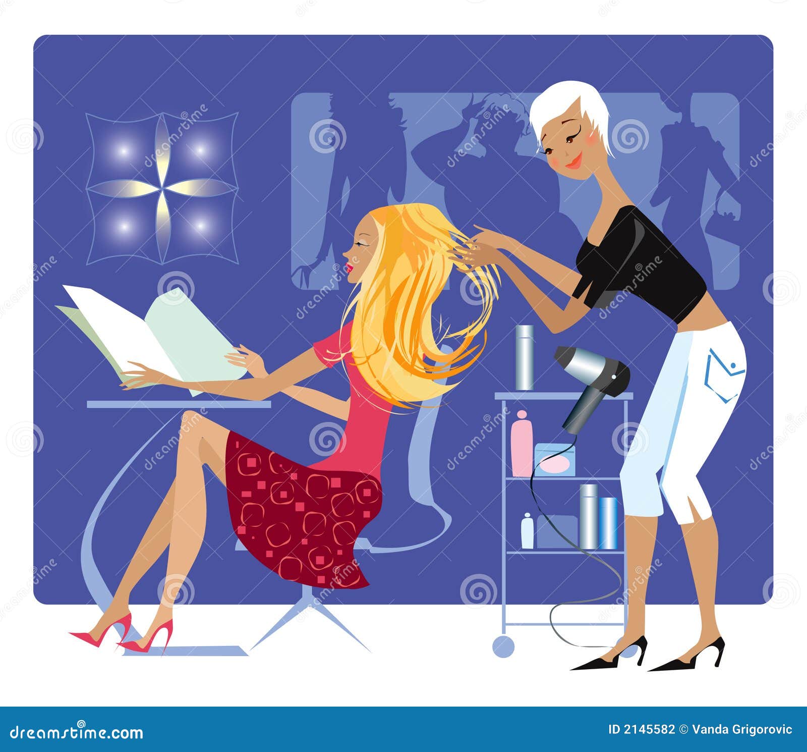 De winkel van de kapper vector illustratie. Illustration of kapper ...