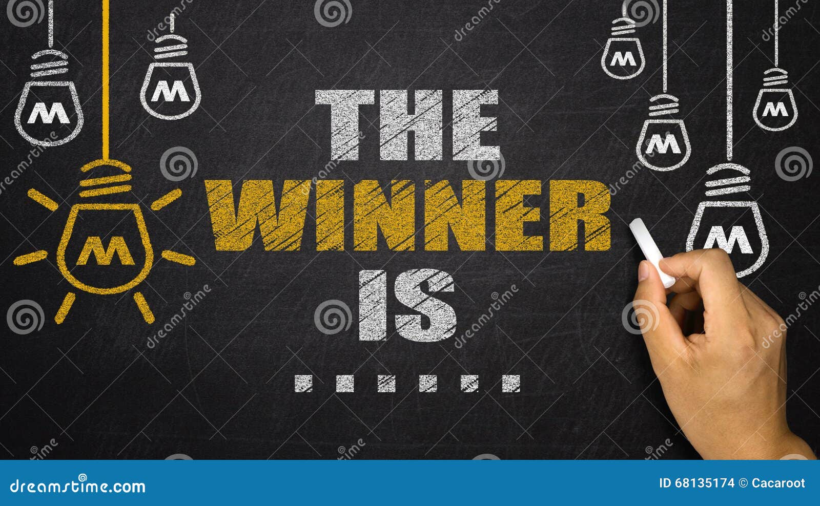 De Winnaar is? Colorfull Mage Van Een Podium Stock Foto - Image of ...