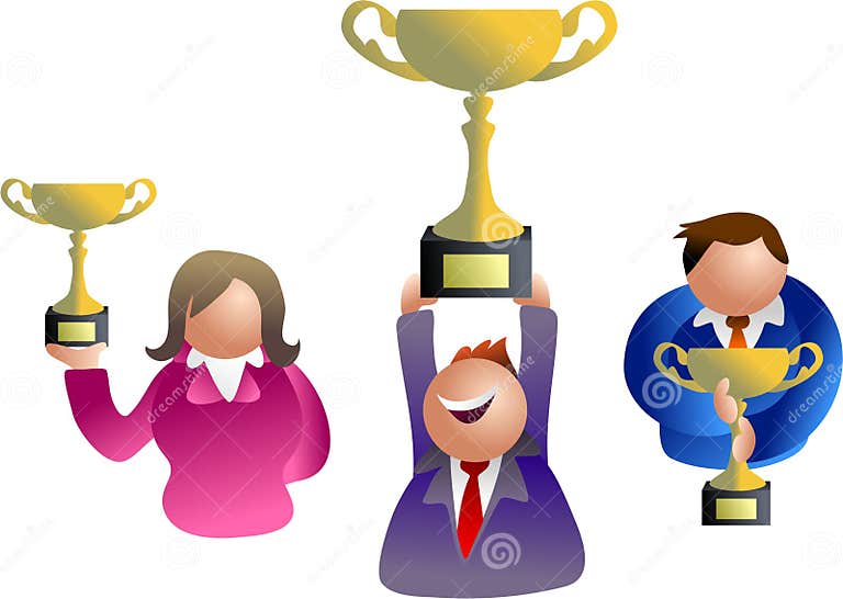 De winnaars van de trofee stock illustratie. Illustration of trofee ...