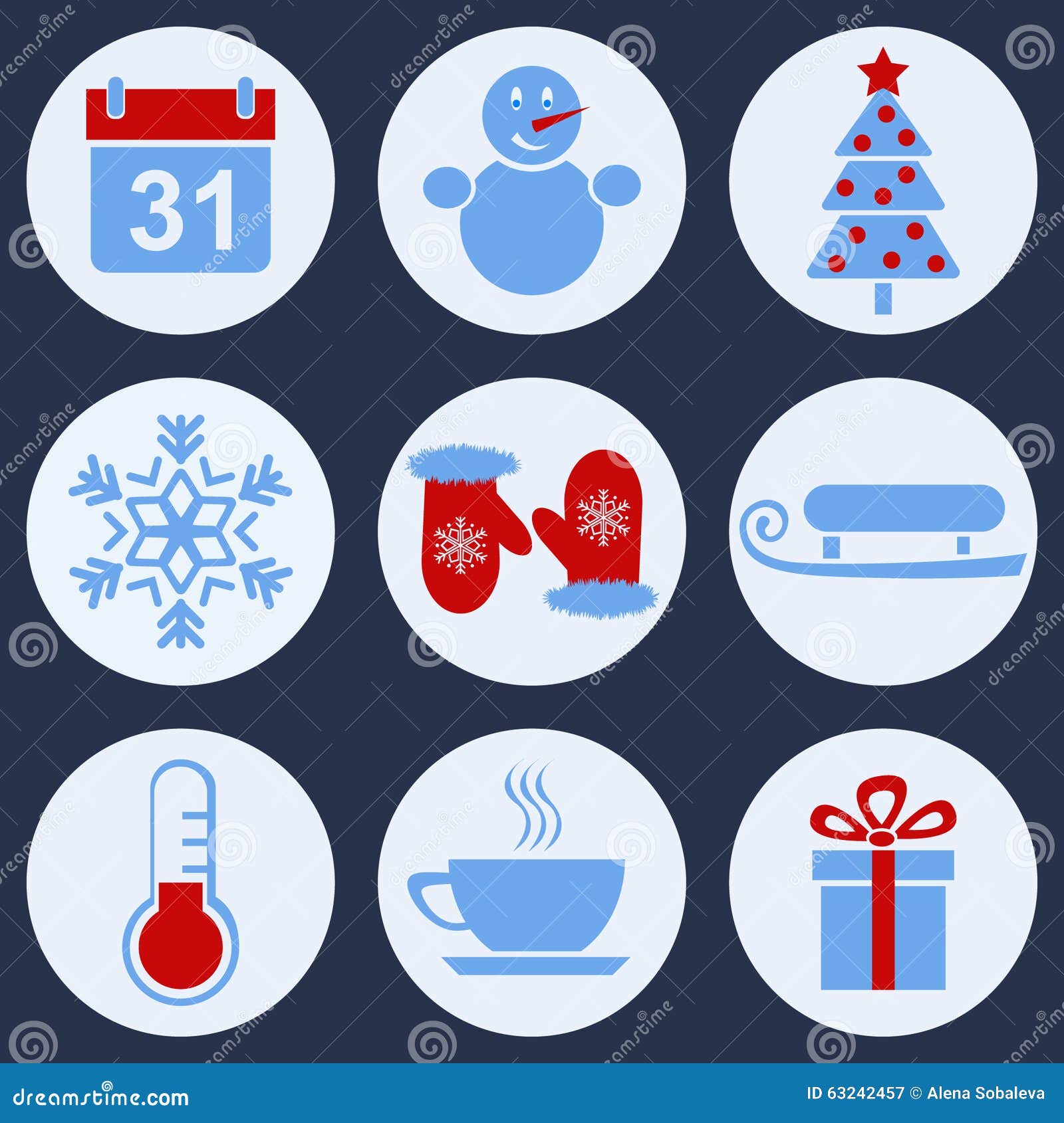 De winterpictogrammen vector illustratie. Illustration of sport - 63242457