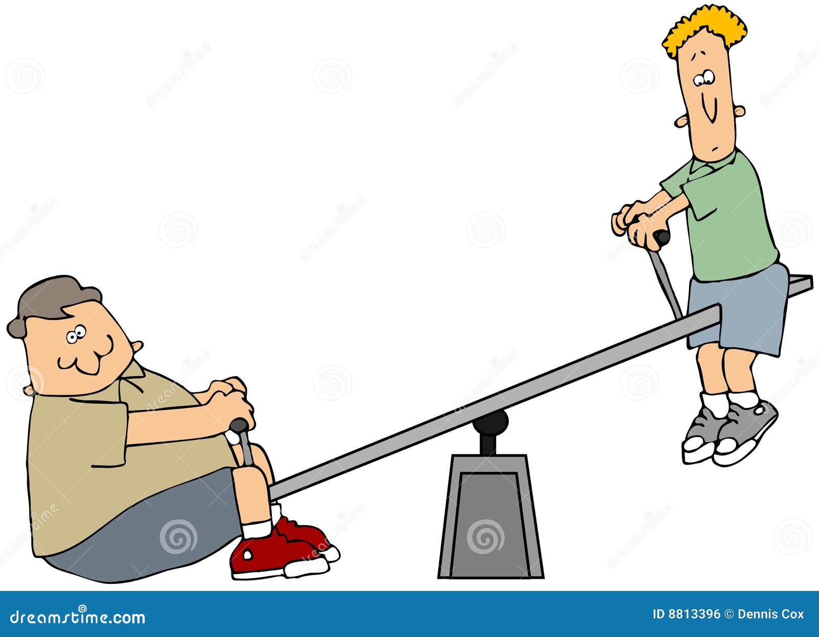 De wipplank wankelt stock illustratie. Illustration of jongen - 8813396