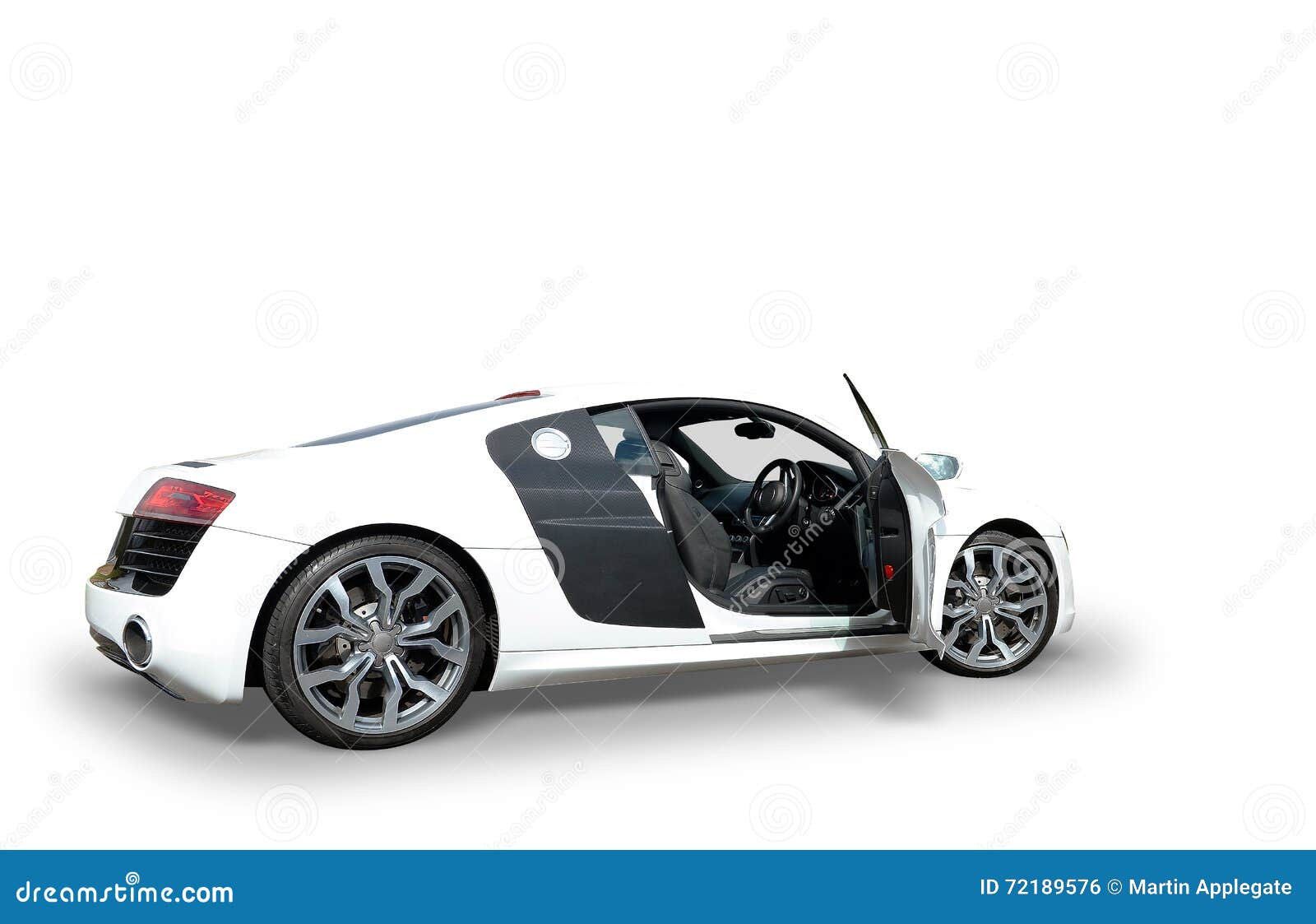 De witte auto van Audi R8 stock foto. Image of zwart - 72189576