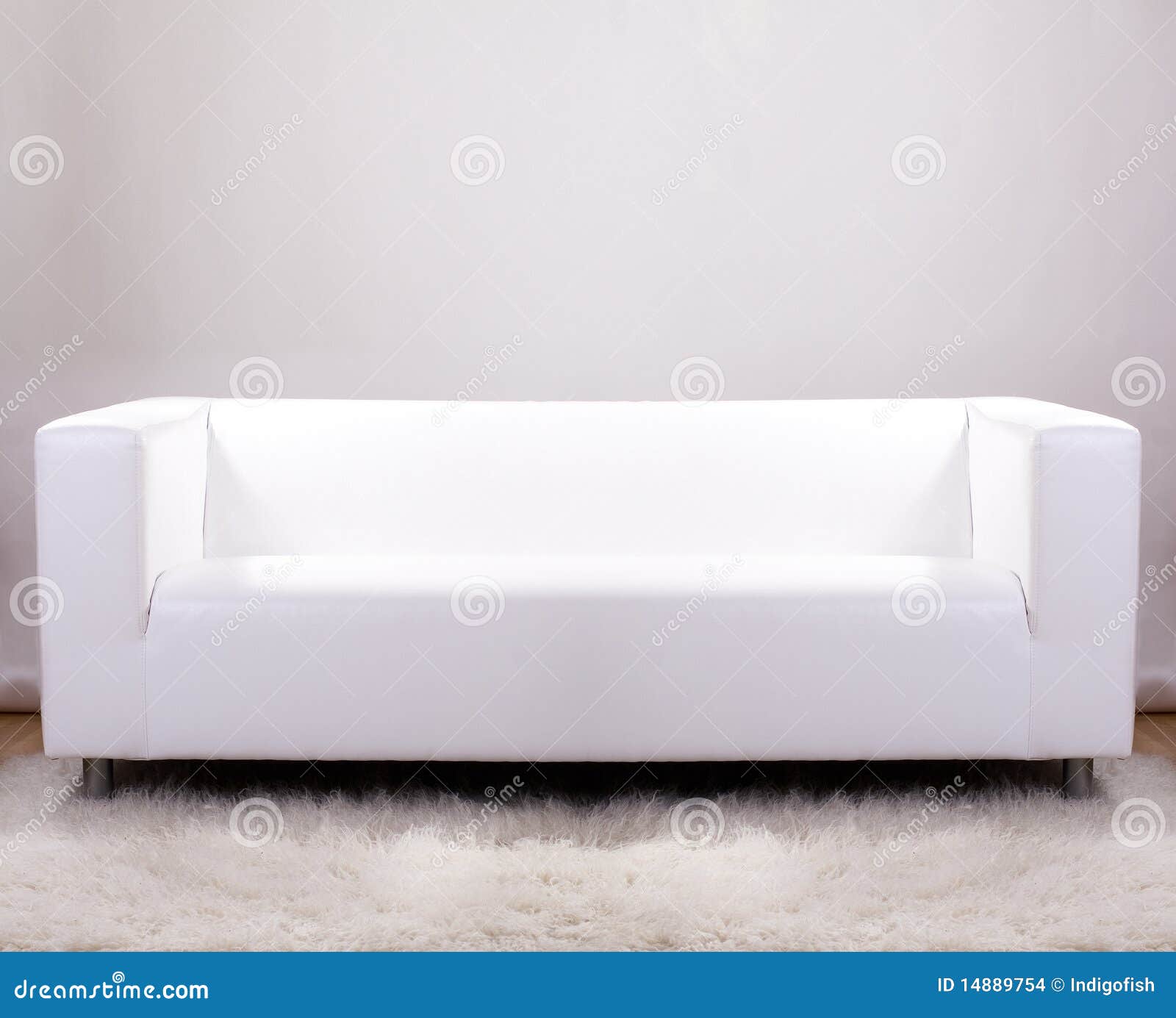 De witte Bank van het Leer stock foto. Image of comfortabel - 14889754