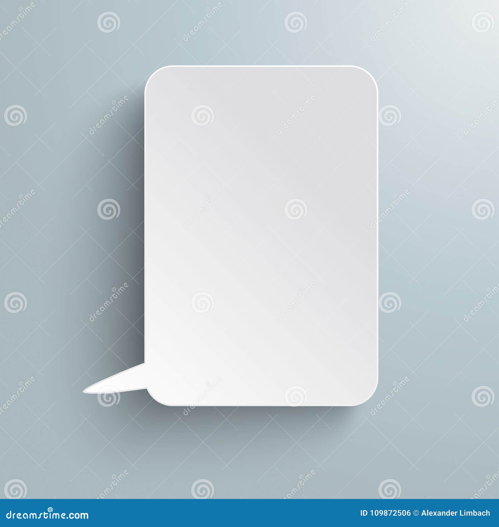 De Witte Bel Van De Rechthoek Langwerpige Toespraak Stock Illustratie ...