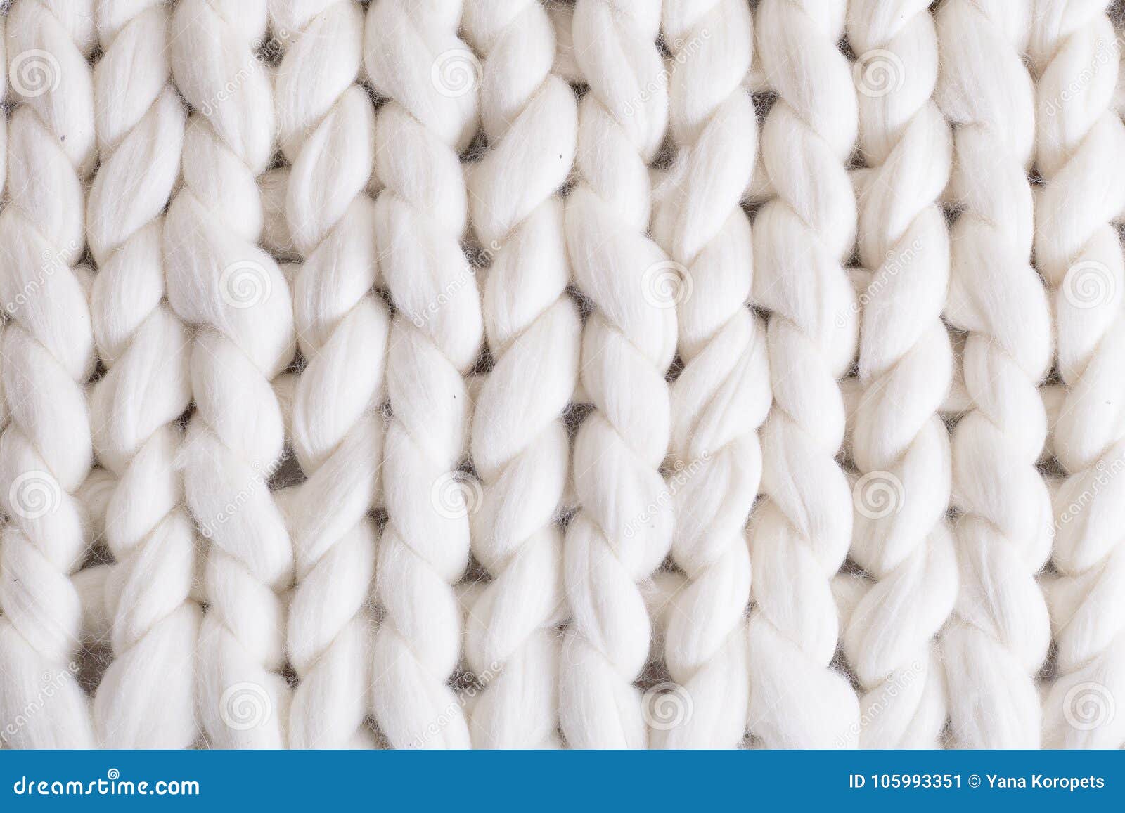 De Witte Grote Plaid Breit Textuurvlecht Gebreide Deken Stock ...