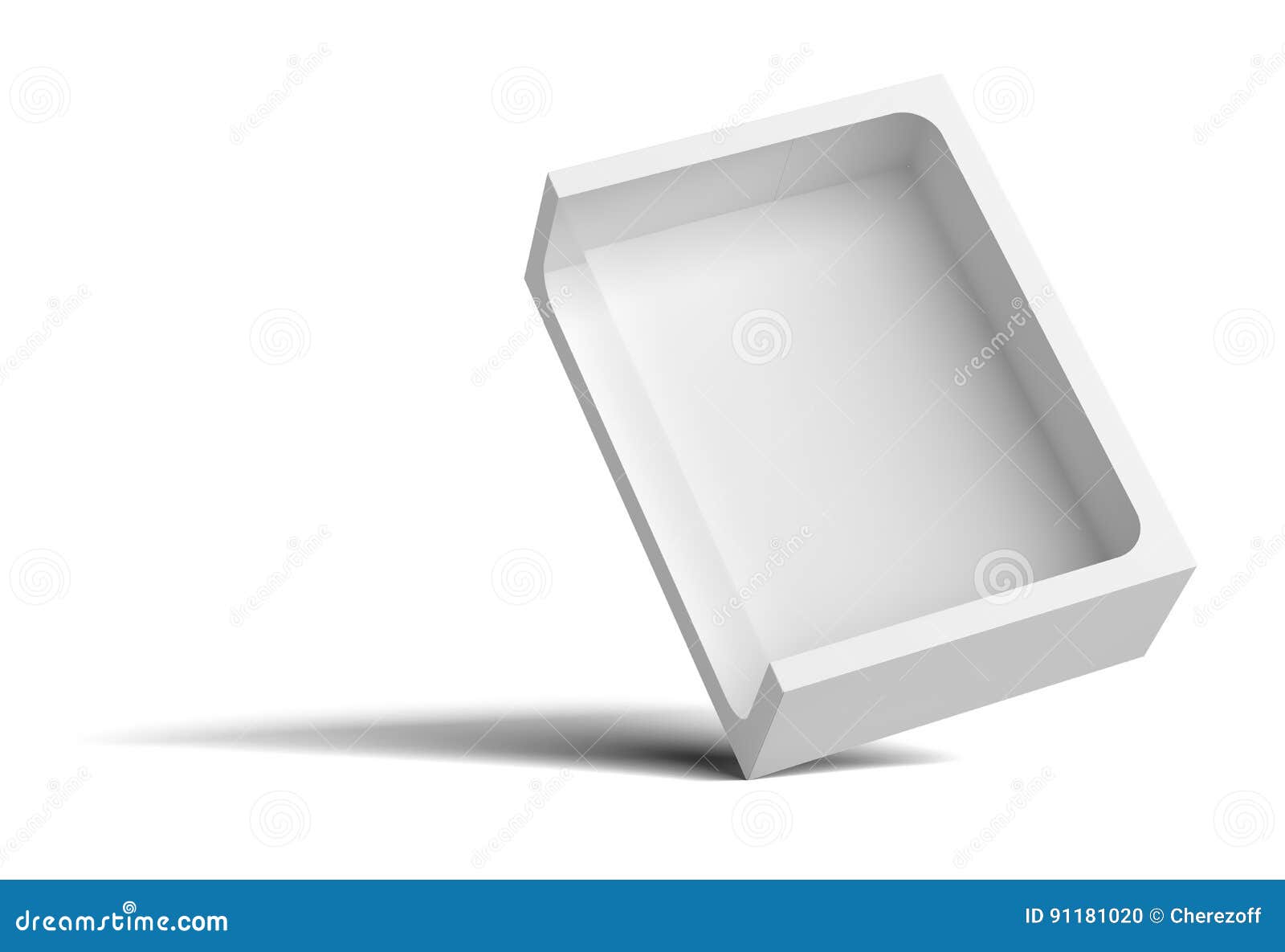 De Witte Lege Doos Van Het Verpakkingskarton Stock Illustratie ...