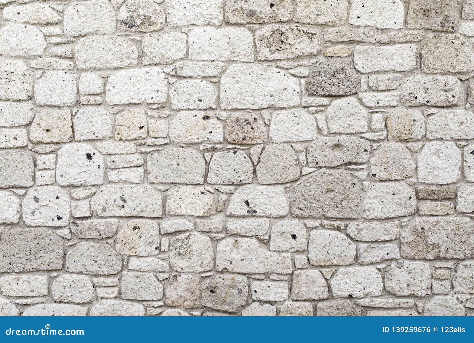 De witte Muur van de Steen stock foto. Image of bruin - 139259676