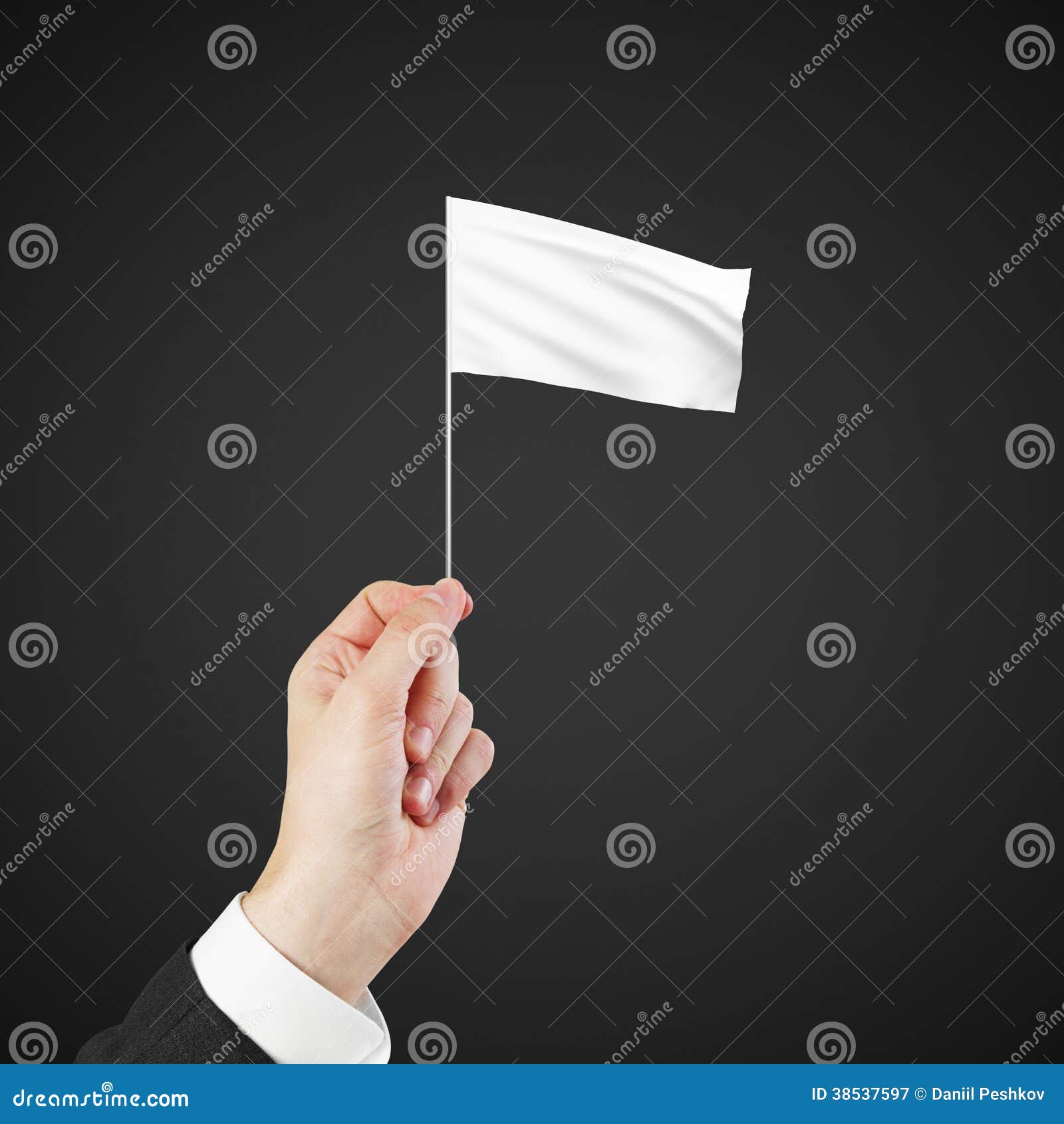 De Witte Vlag Van De Handholding Stock Afbeelding - Image of ...