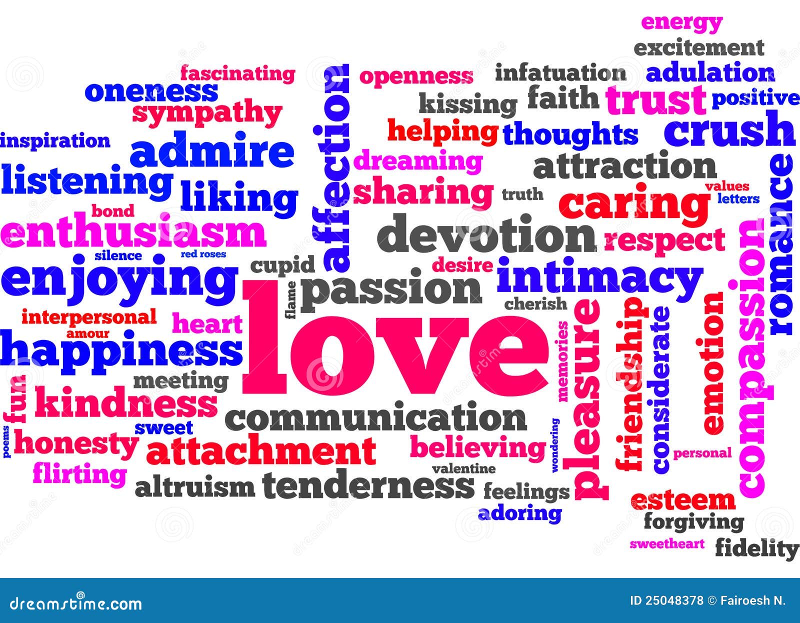 De woorden van de liefde stock illustratie. Illustration of honing ...