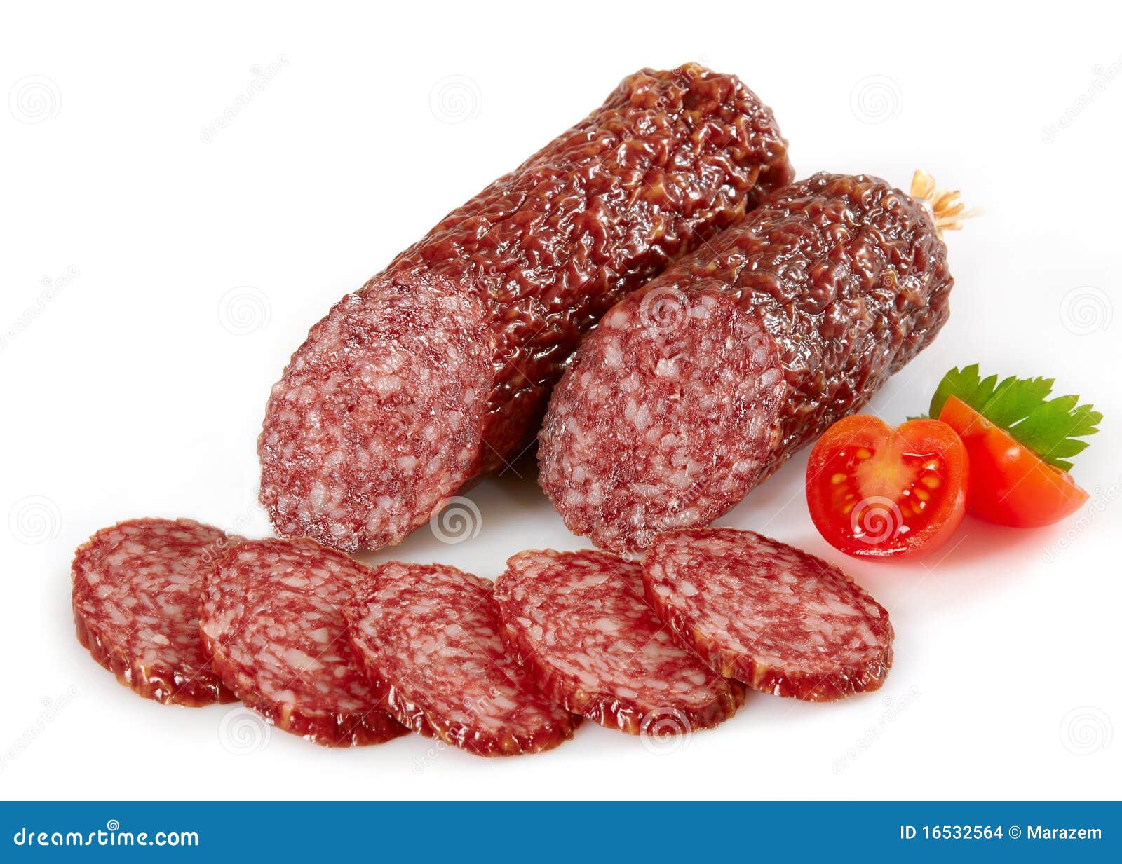 De worst van de salami stock foto. Image of voedsel, vlees - 16532564