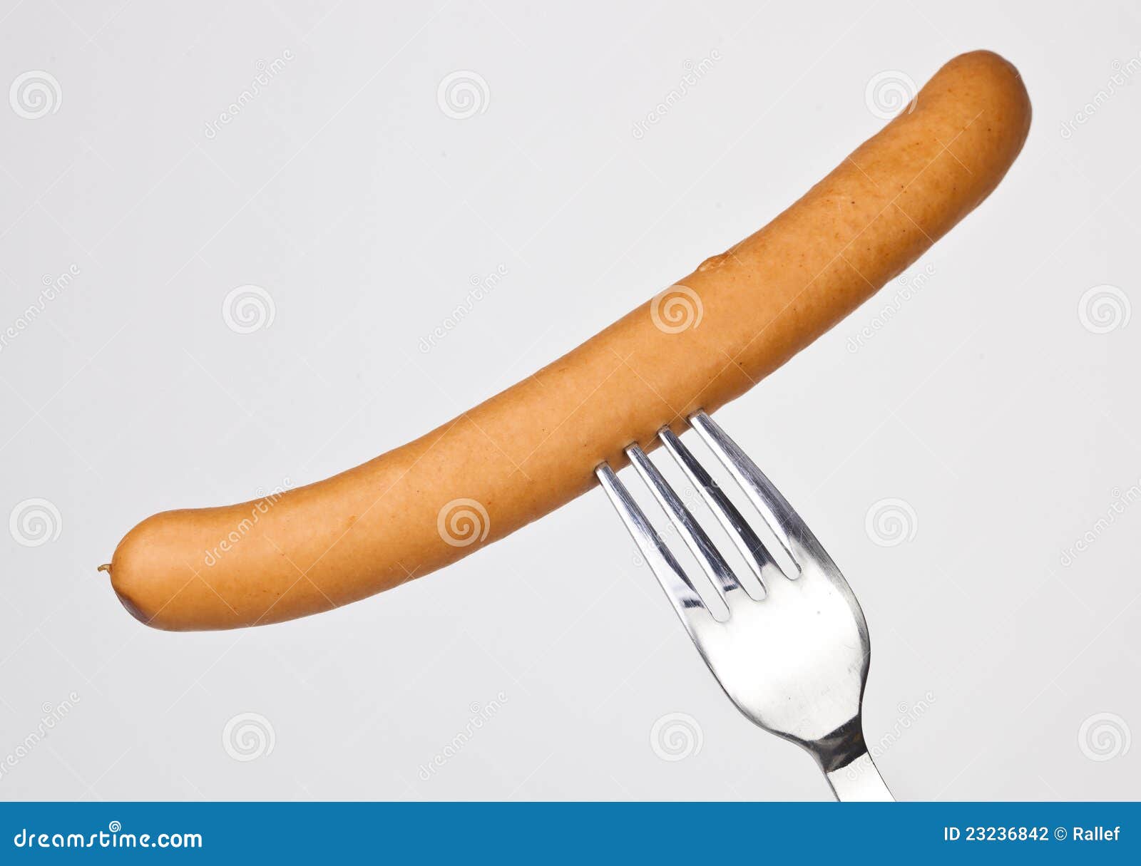 De Worst Van Weener Op Een Vork Stock Foto - Image of winkelhaak ...