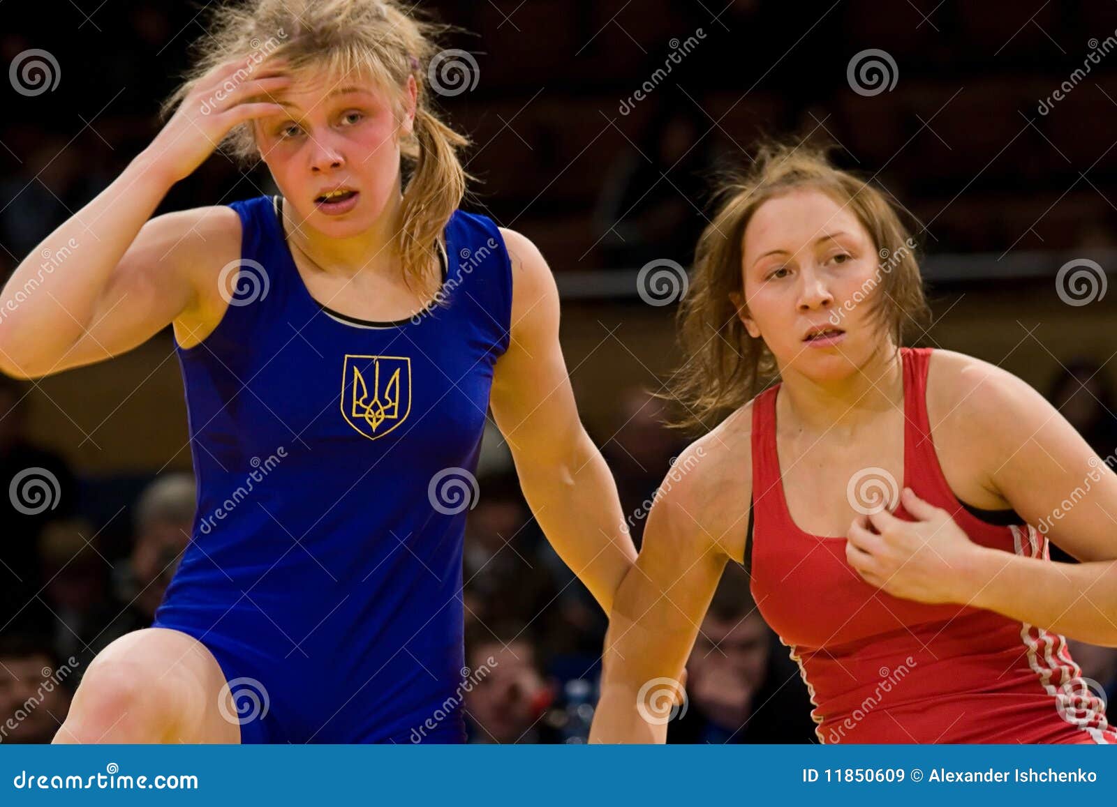 De Worstelaars Van De Vrouw. Redactionele Stock Afbeelding - Image of ...