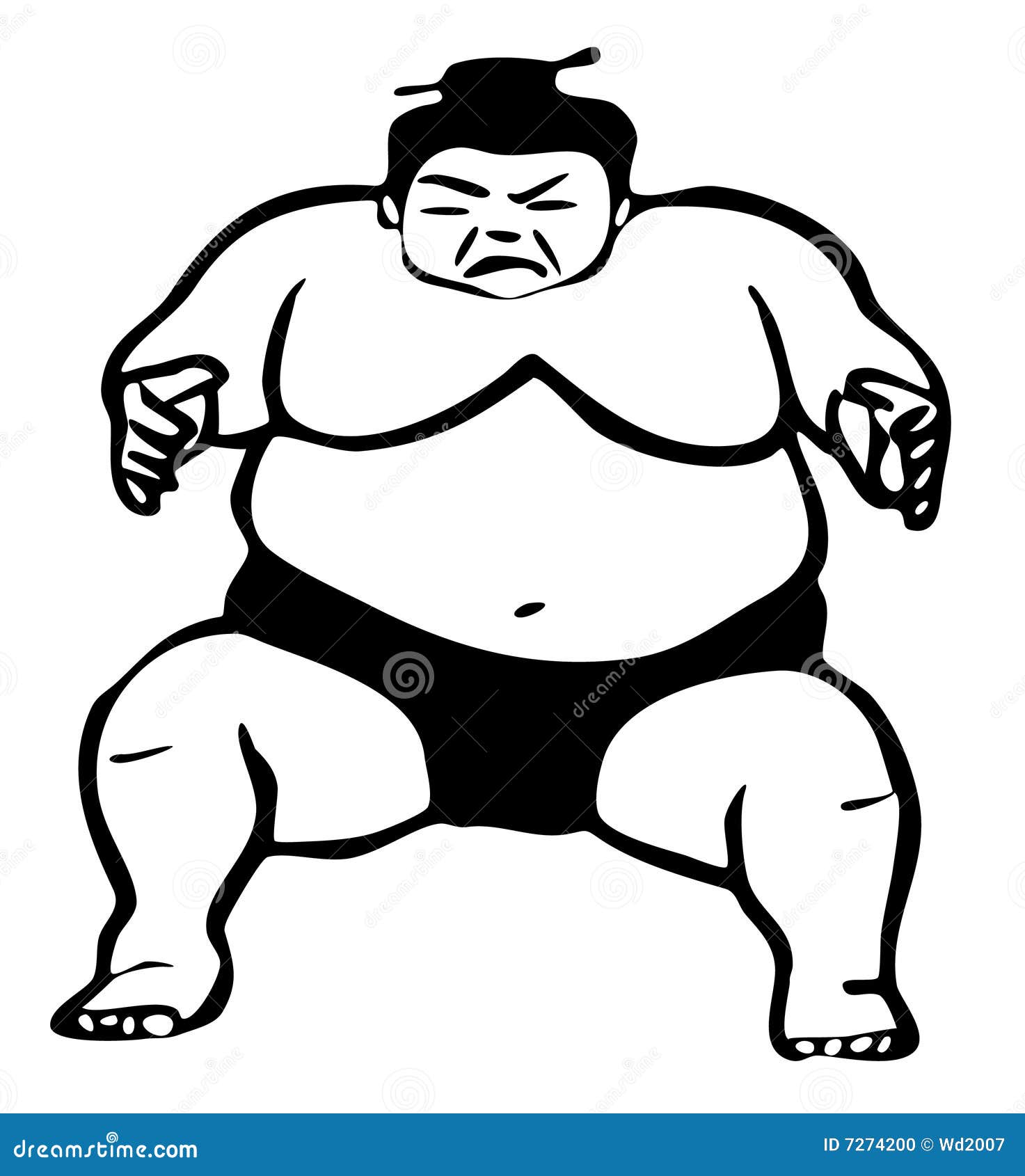 De Worstelaarsillustratie Van Sumo Stock Illustratie - Illustration of ...