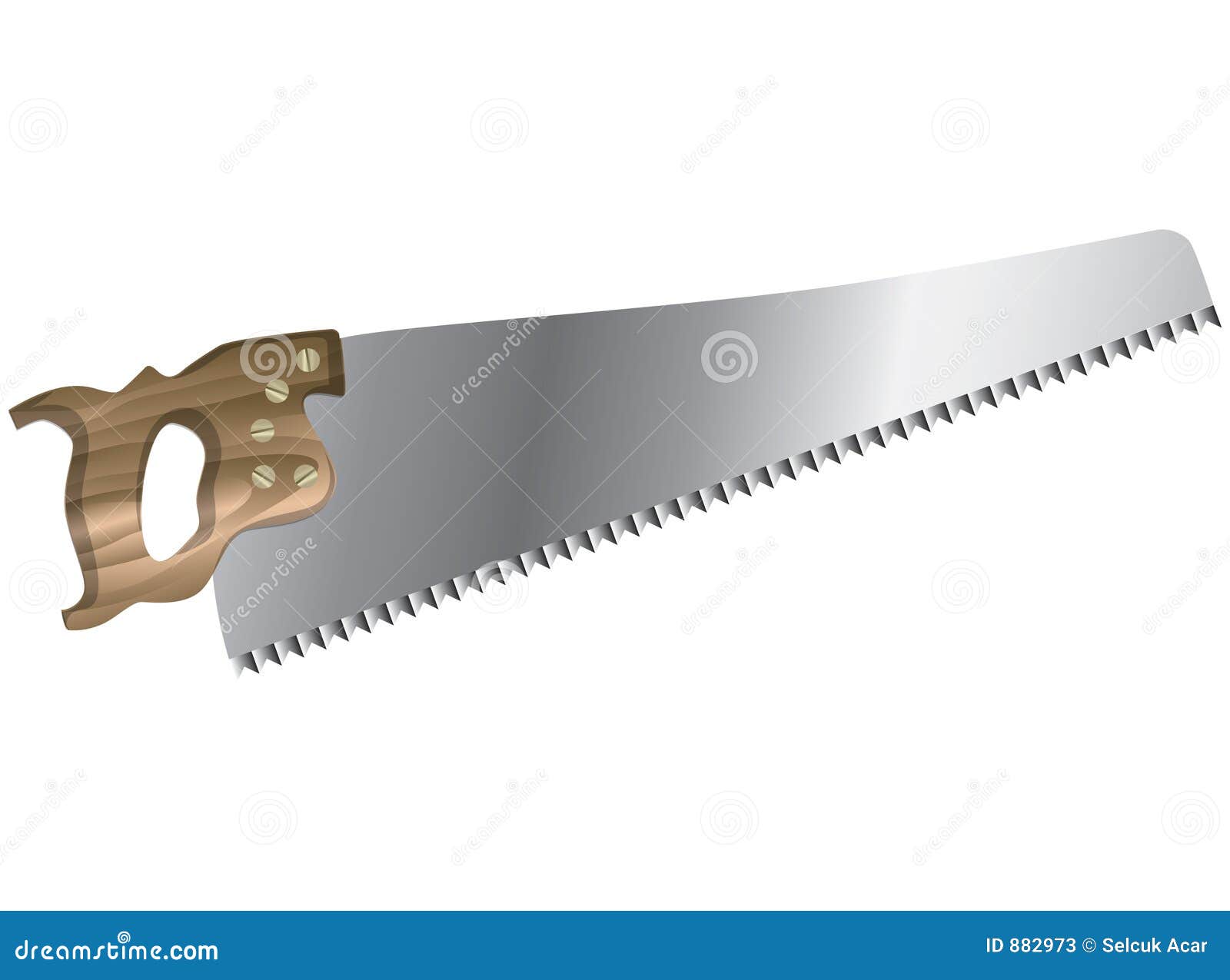 De zaag. vector illustratie. Illustration of handzaag, messing - 882973