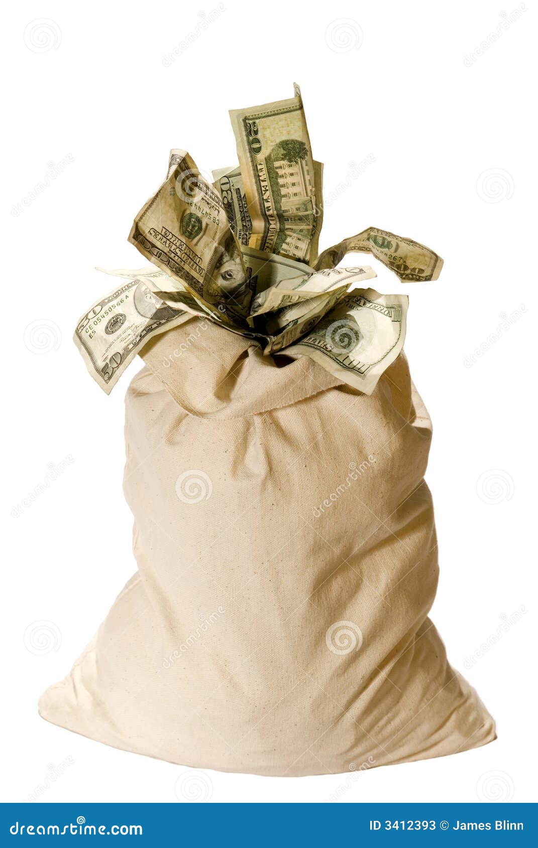 De Zak van het geld! stock afbeelding. Image of salaris - 3412393