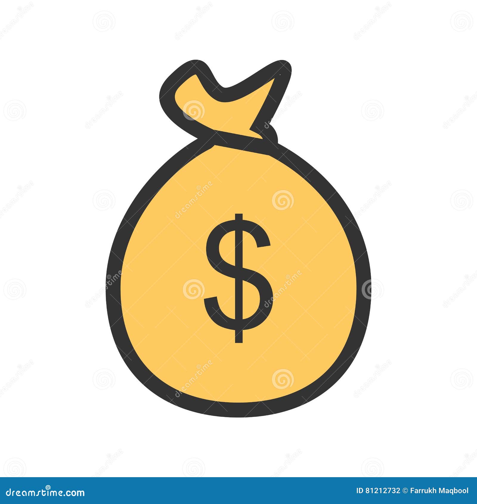 De zak van het geld vector illustratie. Illustration of contant - 81212732