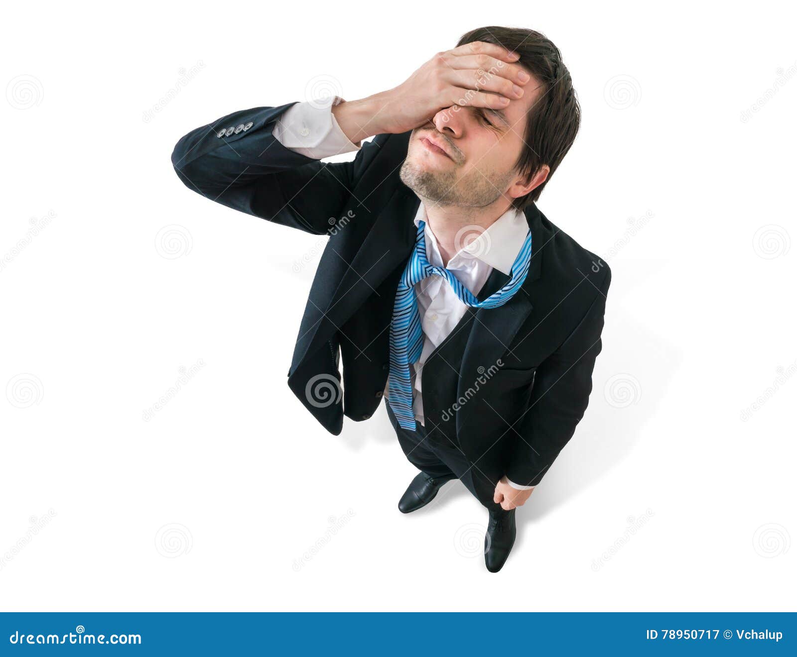 De Zakenman Heeft Hoofdpijn Teleurstelling En Mislukkingsconcept Stock ...