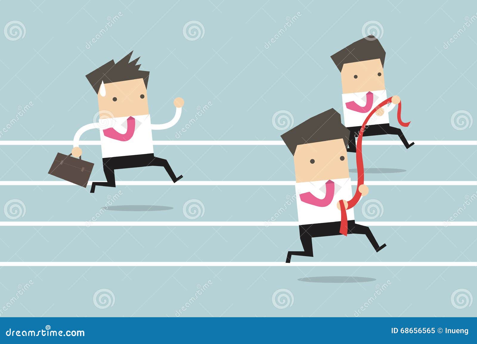 De Zakenman Lopende Concurrentie Vector Illustratie - Illustration of ...