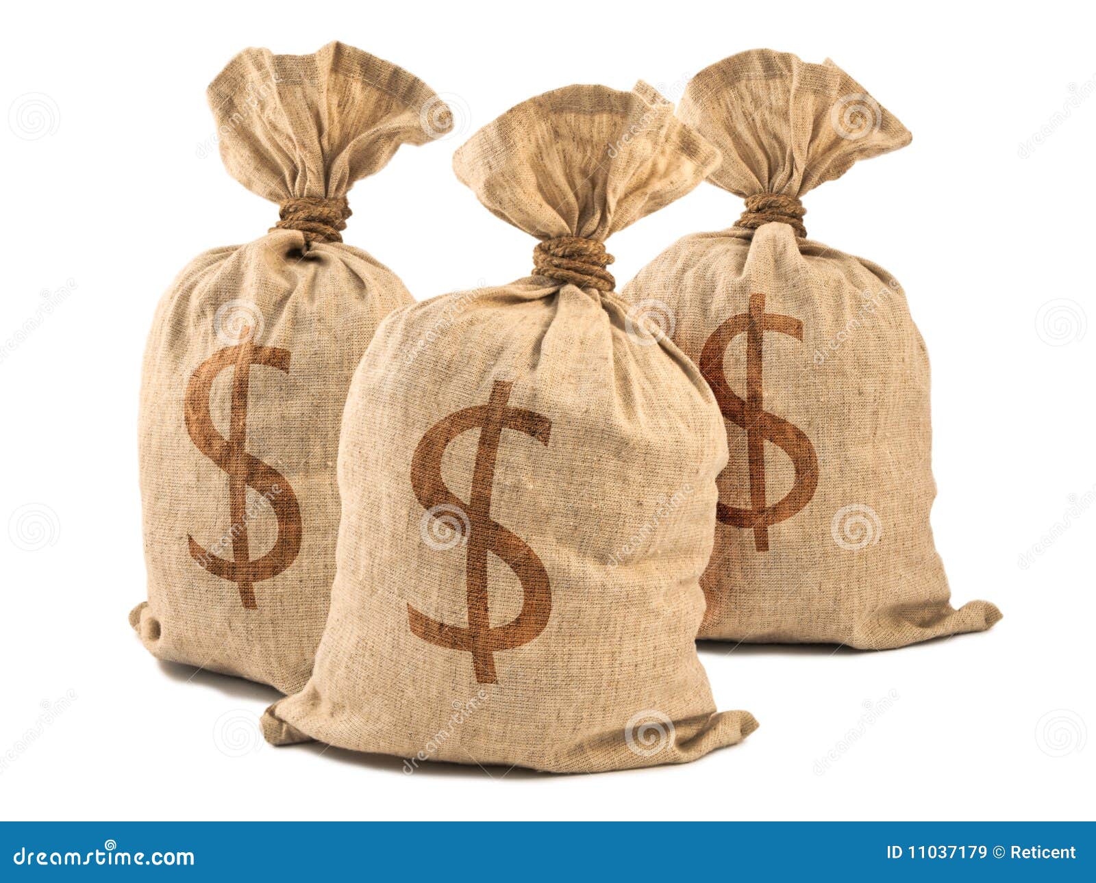De Zakken van het geld stock afbeelding. Image of geïsoleerd - 11037179