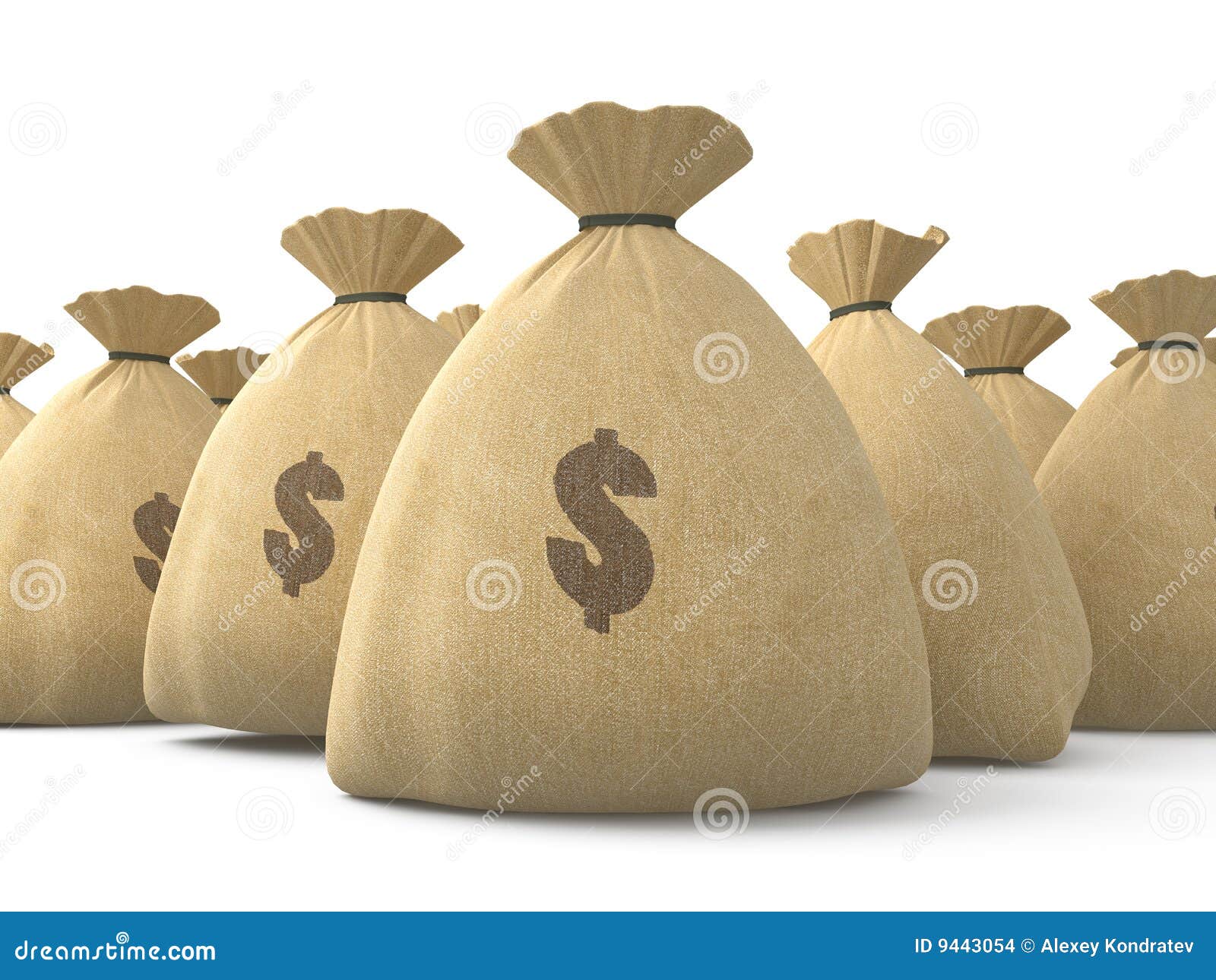 De zakken van het geld stock illustratie. Illustration of munt - 9443054